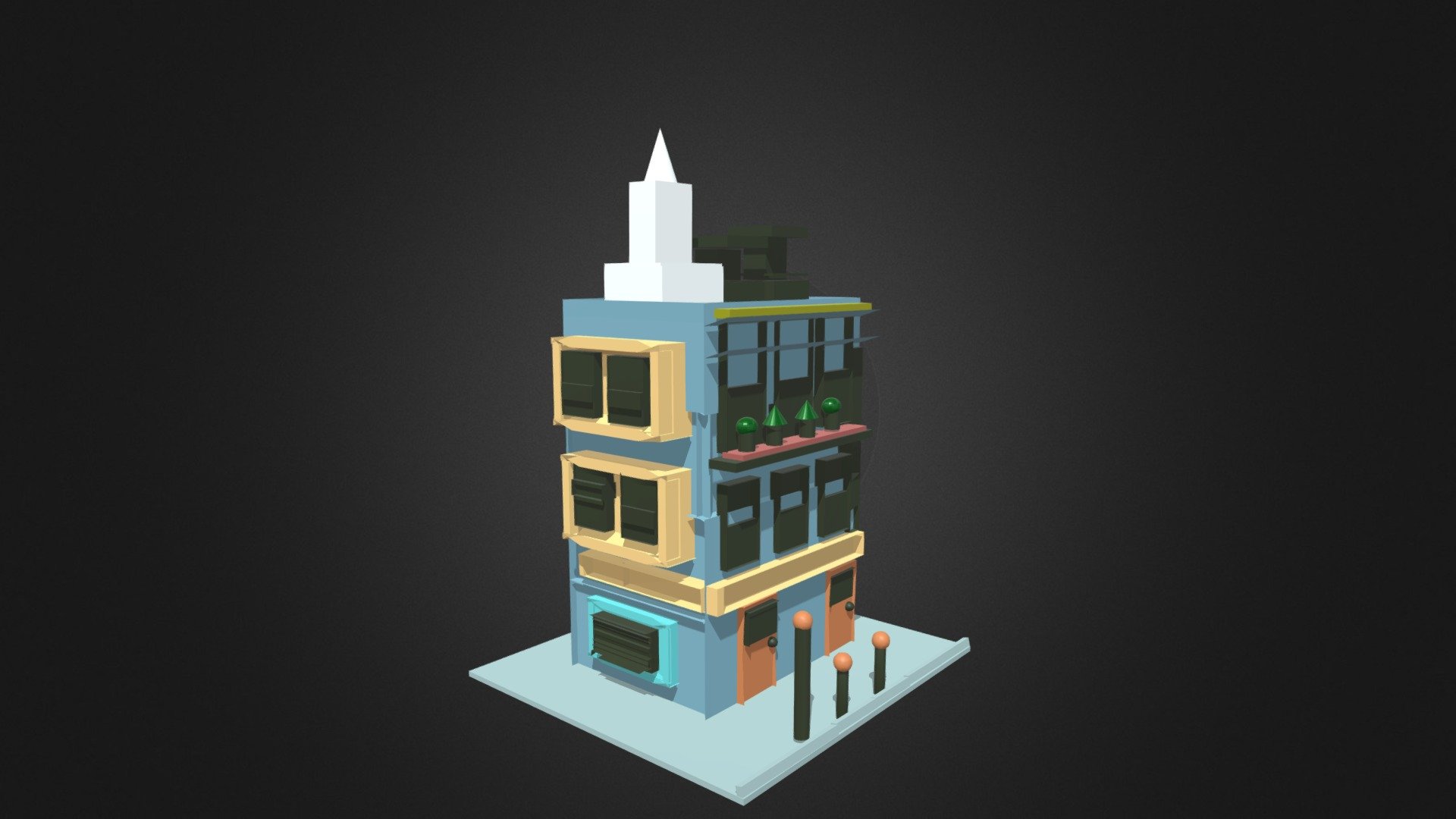 Candy Building - Download Free 3D model by Dwane Desilva (@dwanedesilva ...