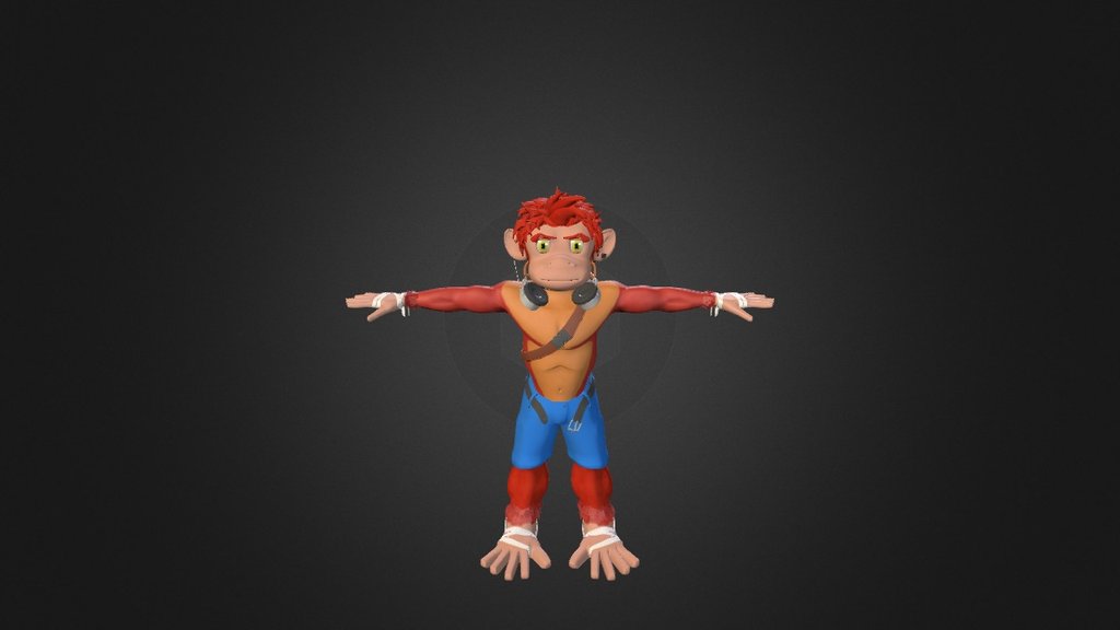 Copper Monkey - 3D model by Ryan Farrenkopf (@ryanfarrenkopf) [b4d5528 ...