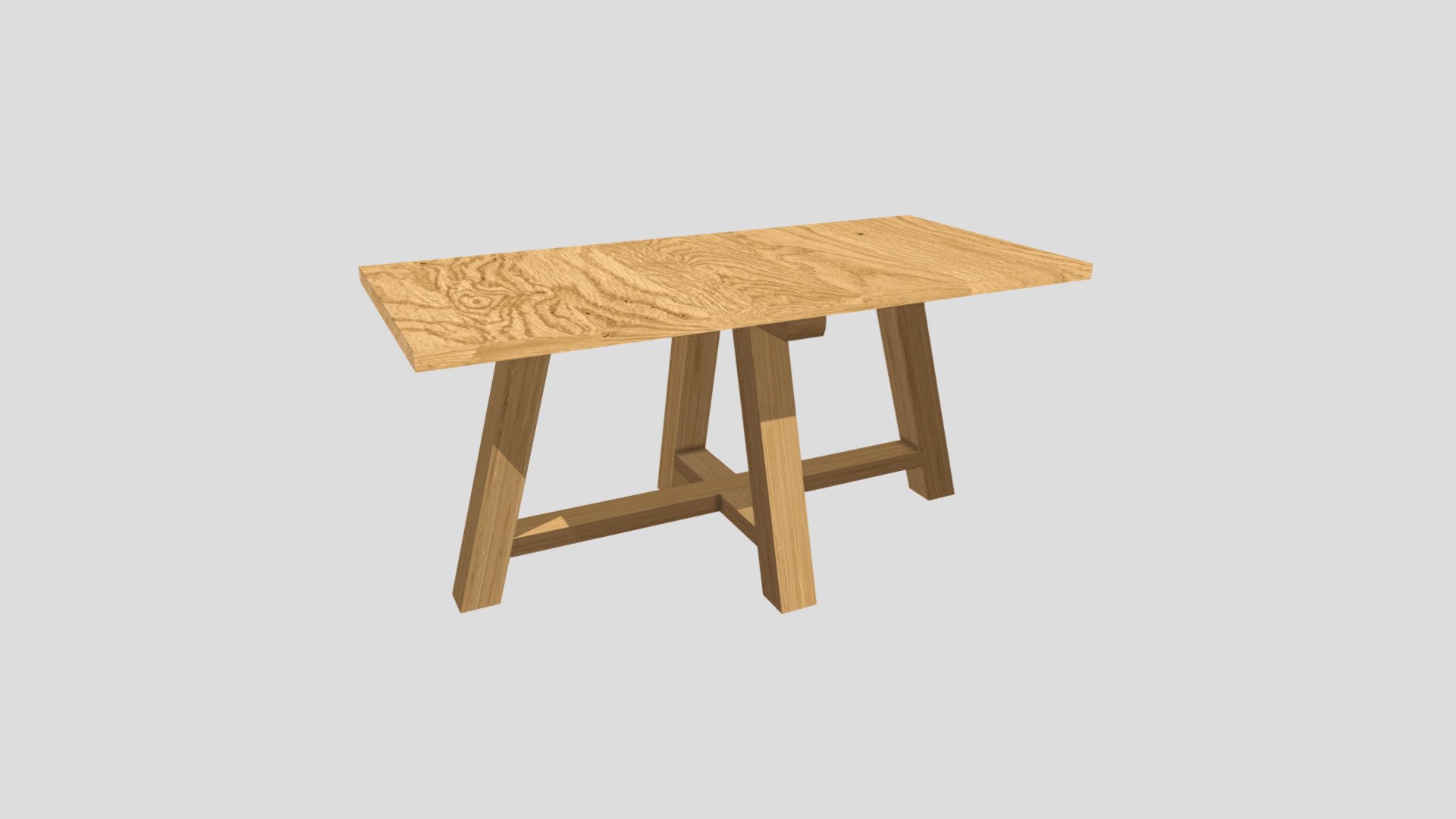 Massive oak table - Download Free 3D model by kovatsits91 [b4d6e2f ...