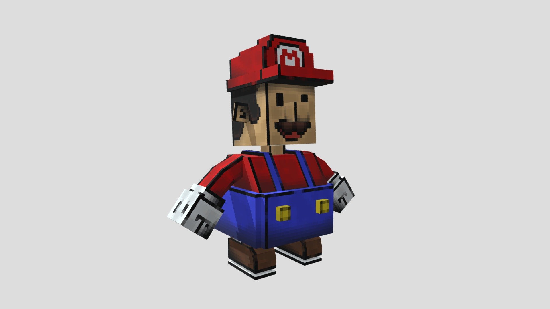 Mario 8-bit Model - 3D model by WhyEnot (@lostenot) [b4d7600] - Sketchfab