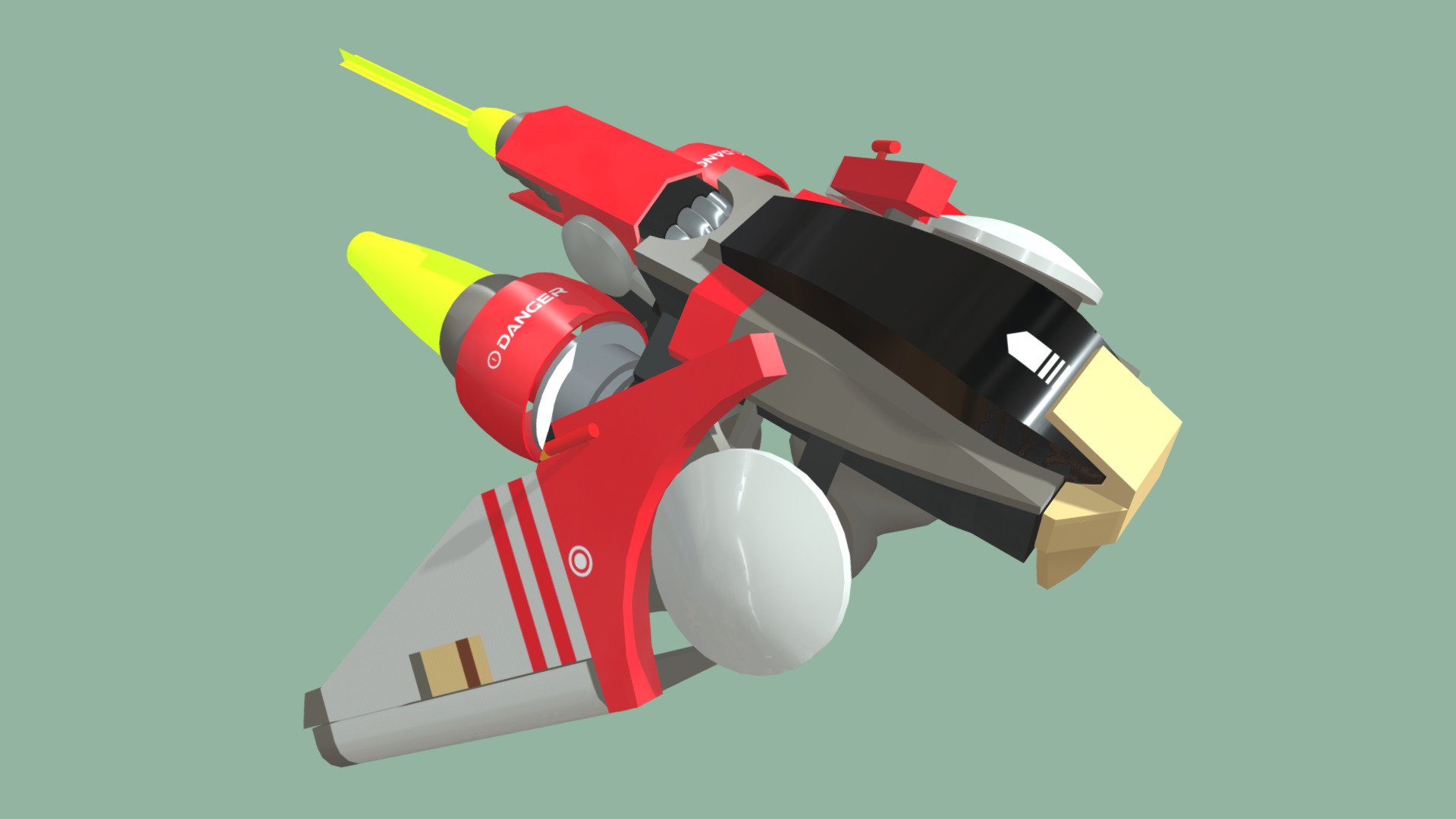 Firey Red Spacecraft - 3D model by slight_detour [b4d89f0] - Sketchfab
