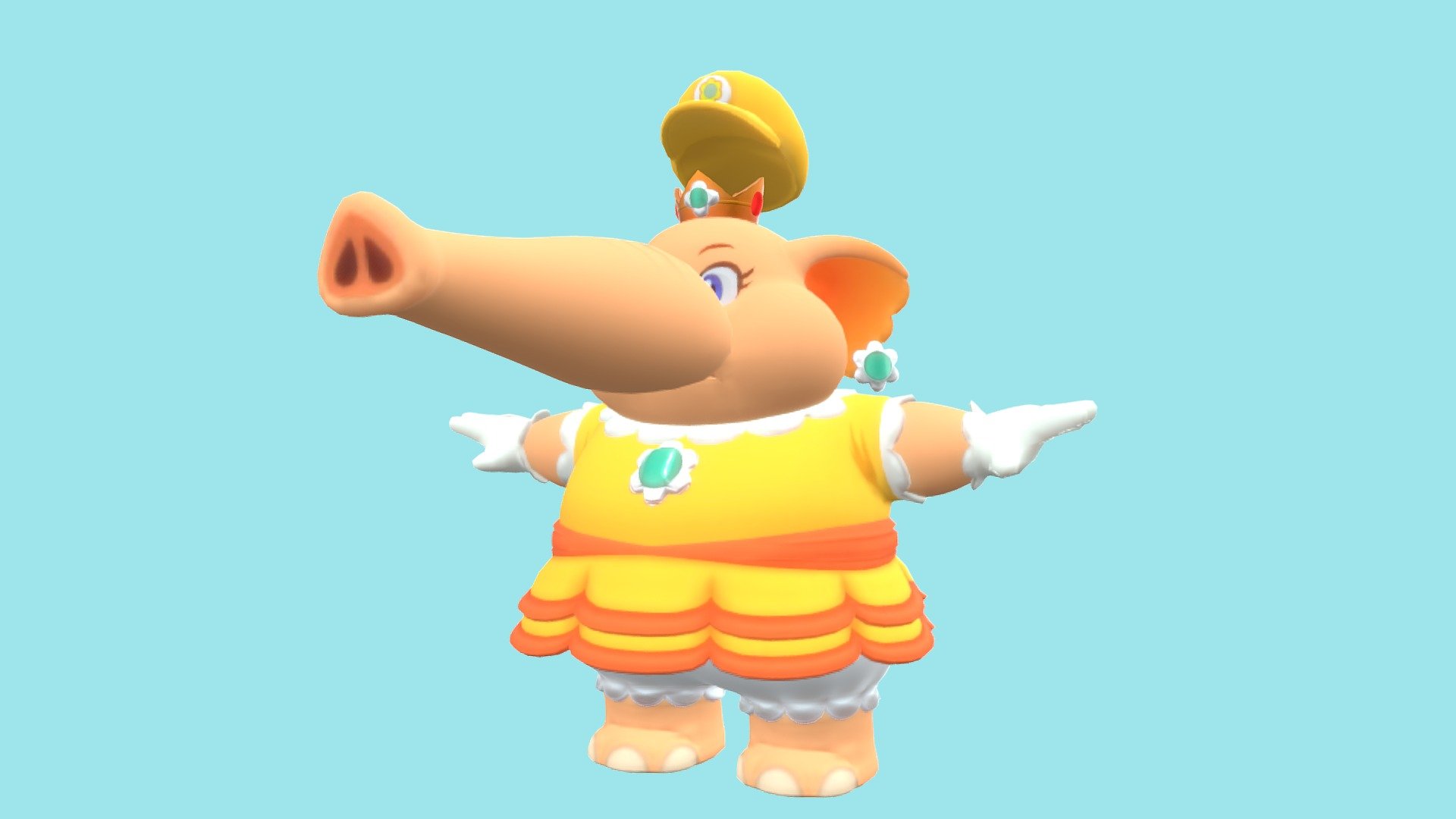 Elephant Daisy - Super Mario Bros. Wonder - Download Free 3D model by ...
