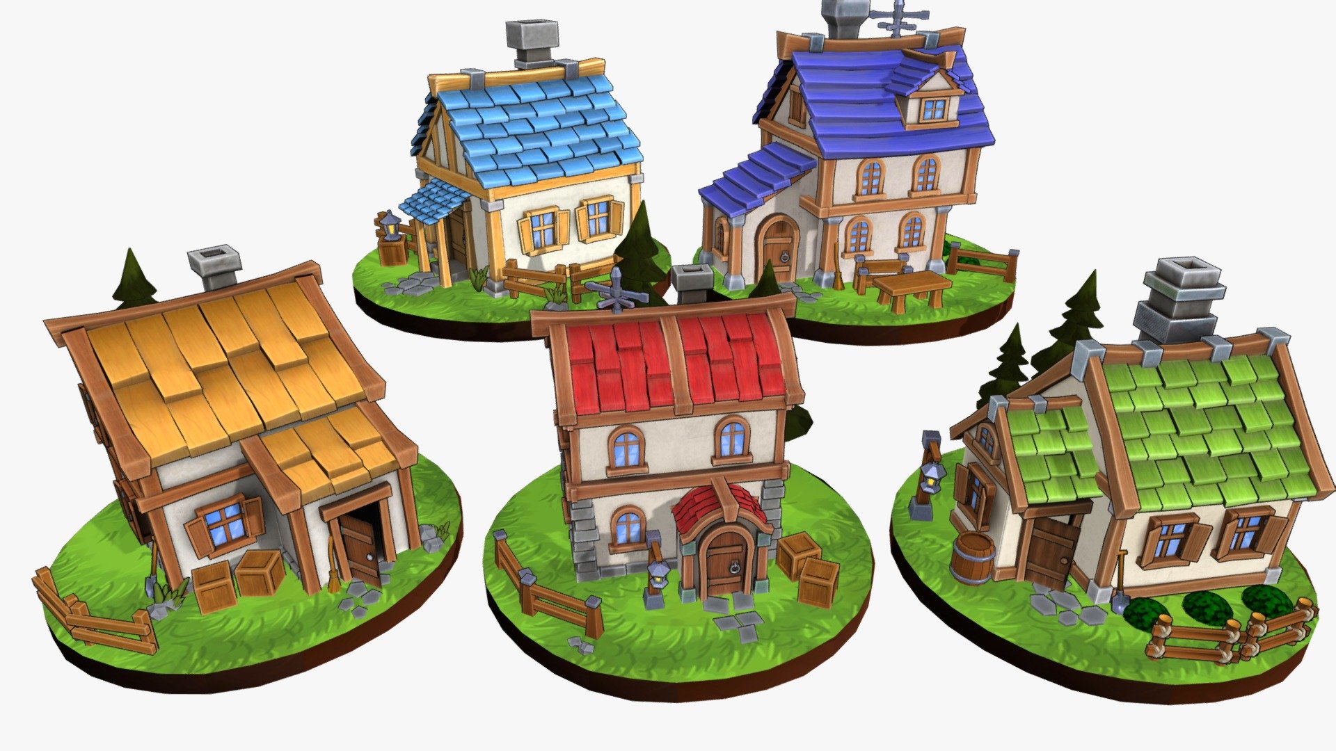Stylized village (Simple House & props) - 3D model by Egor Liashchuk ...