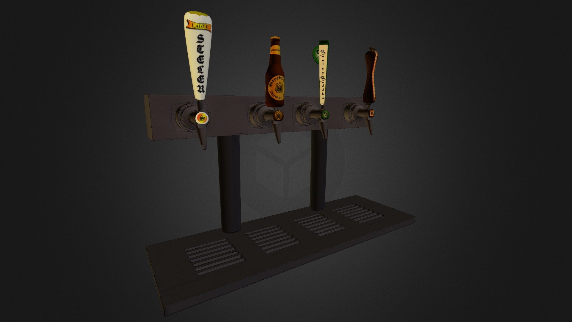 Beer Taps and Grill - 3D model by peter.witz [b4dd540] - Sketchfab