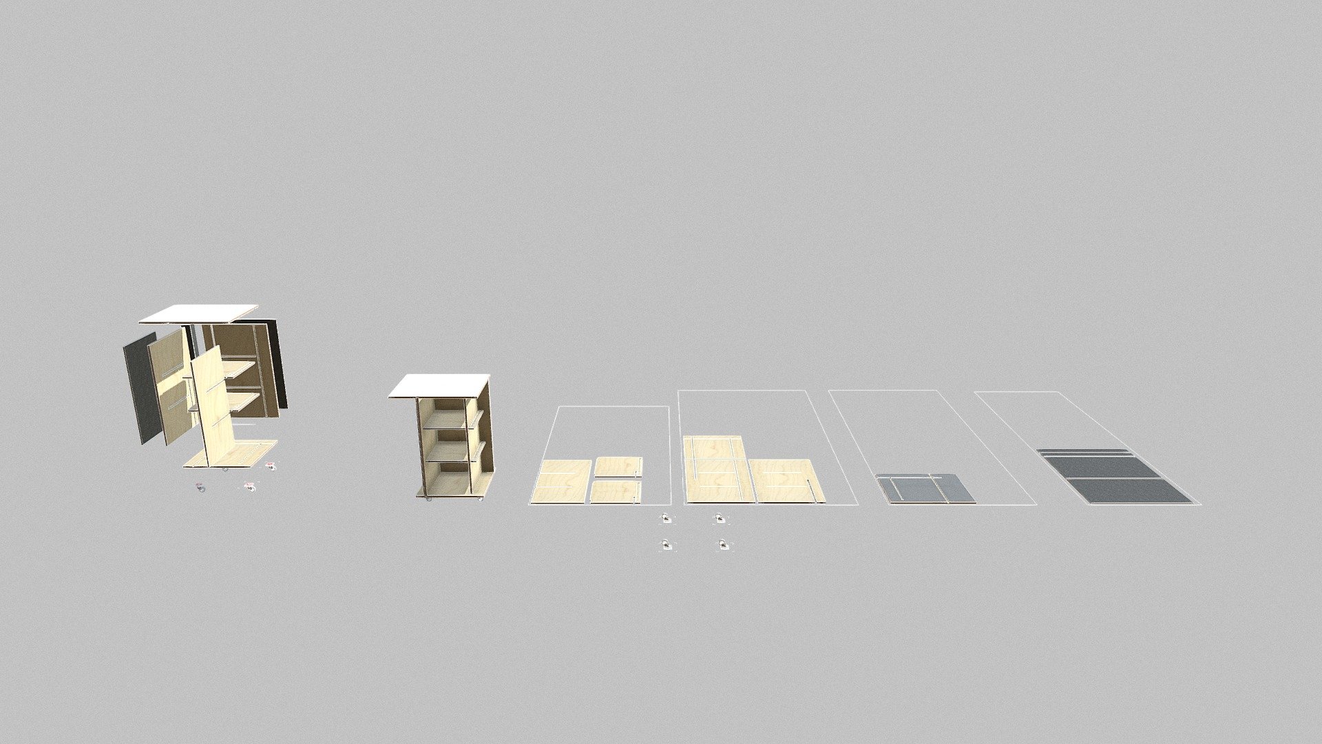 worktable-exploded - 3D model by stykka.com [b4e4c61] - Sketchfab