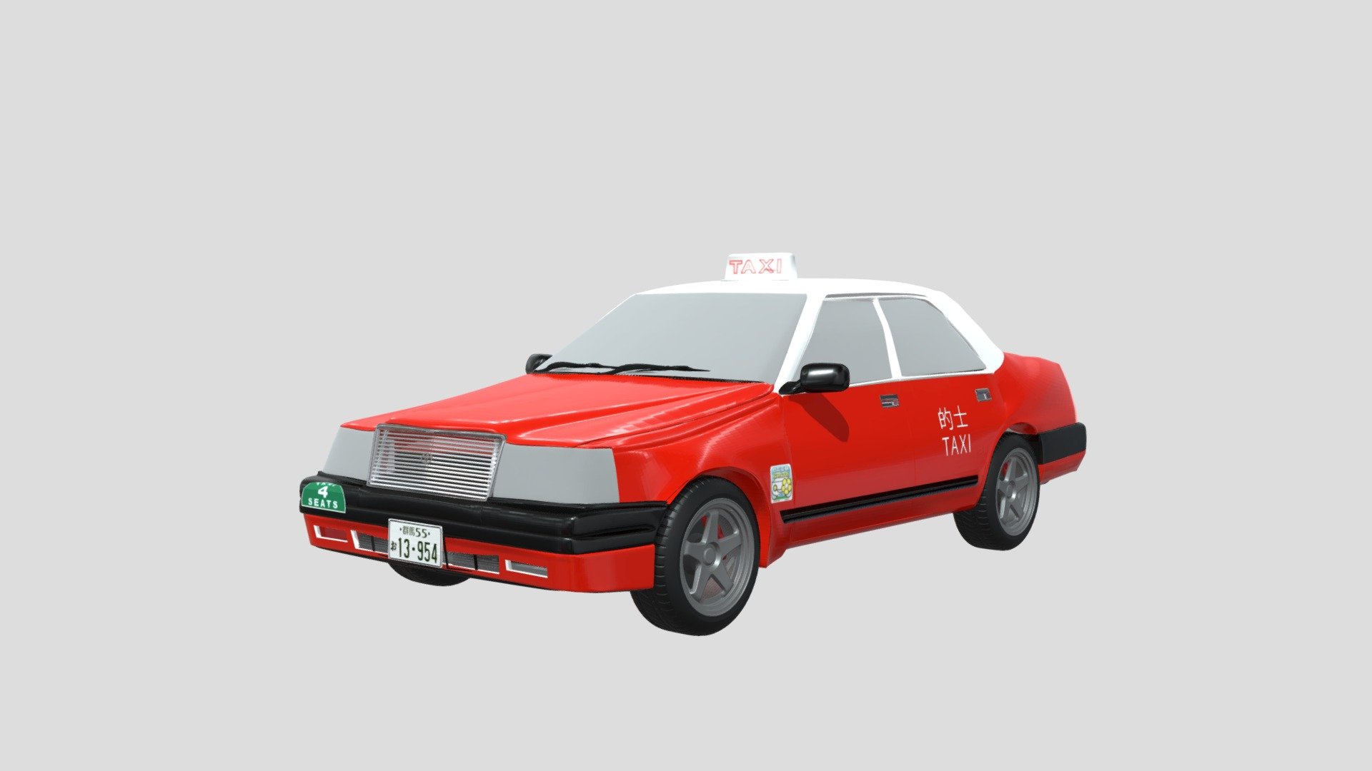 Hong Kong Taxi - Download Free 3D model by Goedude [b4e5ecc] - Sketchfab