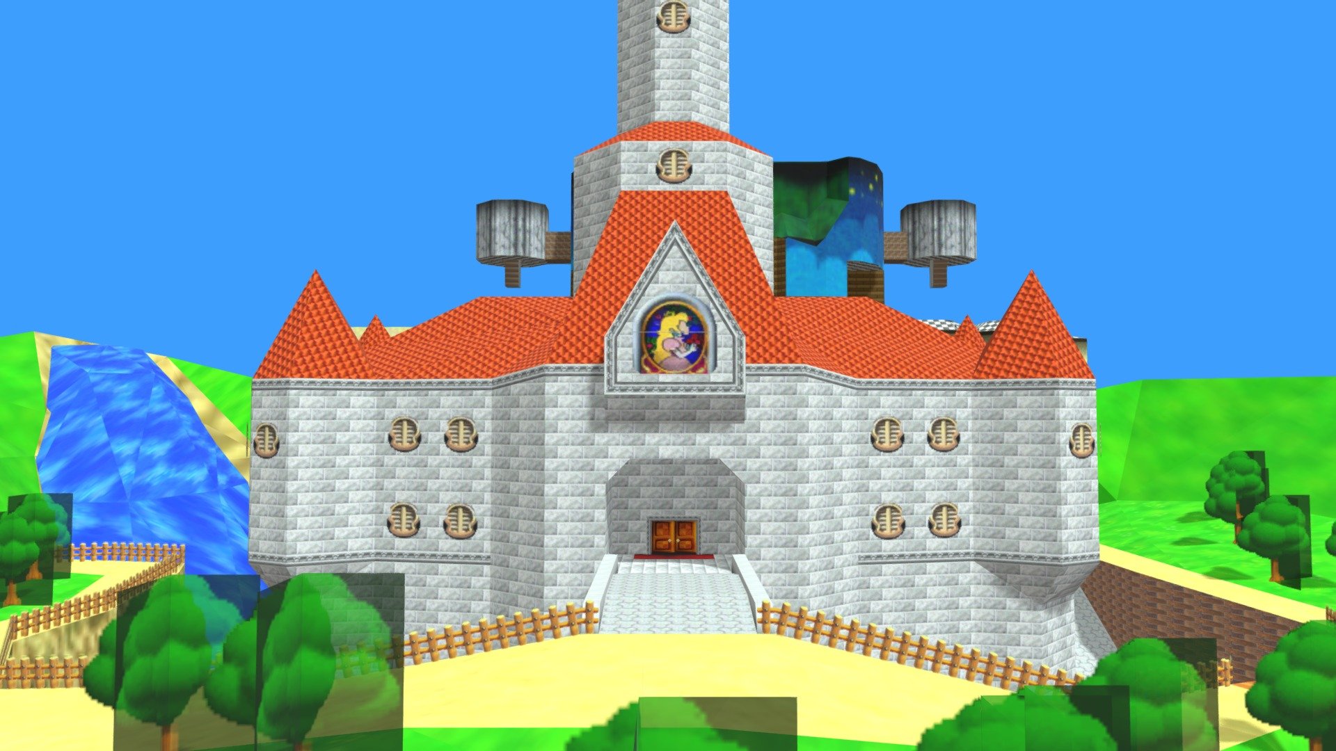 Peach castle - Download Free 3D model by H,yoshi (@HY2245) [b4e5fad] - Sketchfab