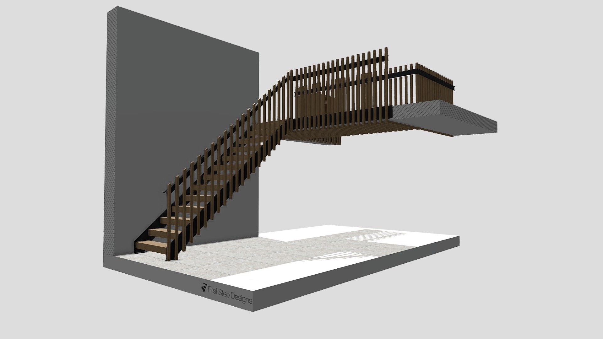 R Holden 004955 New Staircase Design - Download Free 3D model by First ...