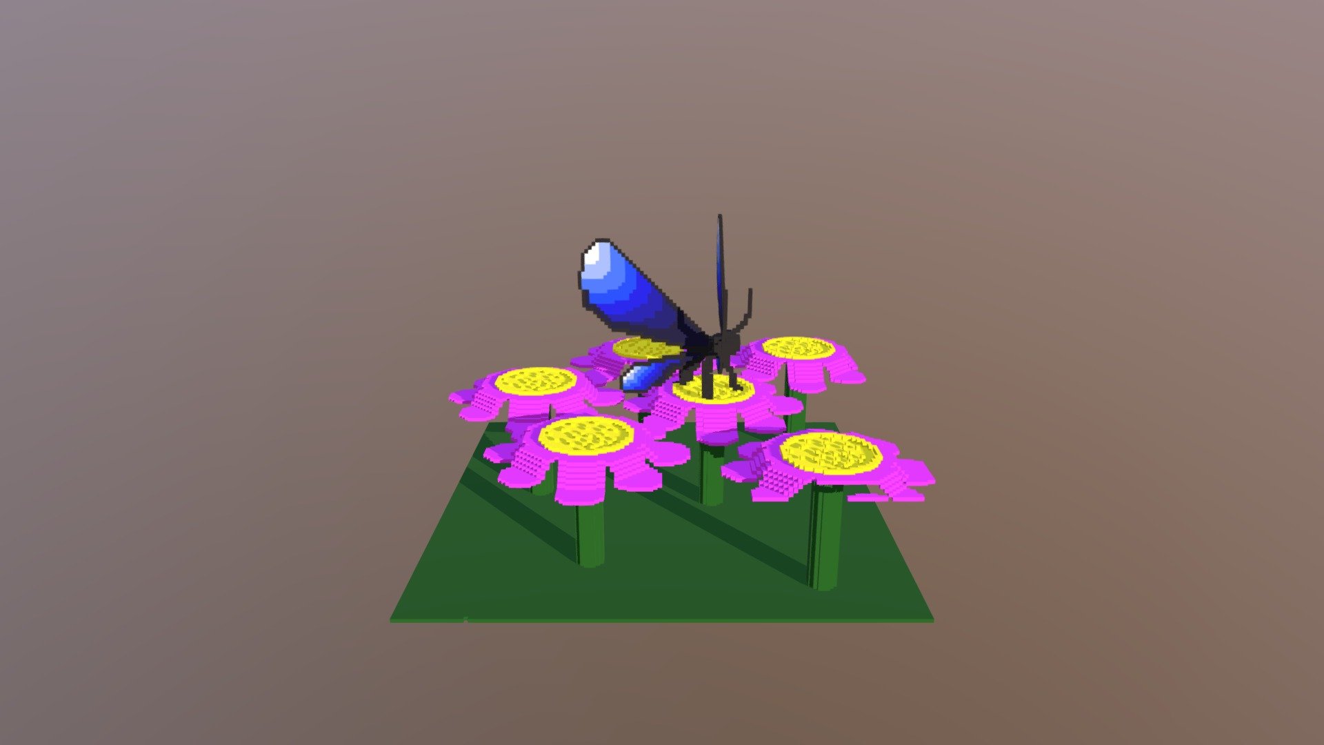 Pixel Papillon - 3D model by luong.kinhnam [b4e717c] - Sketchfab