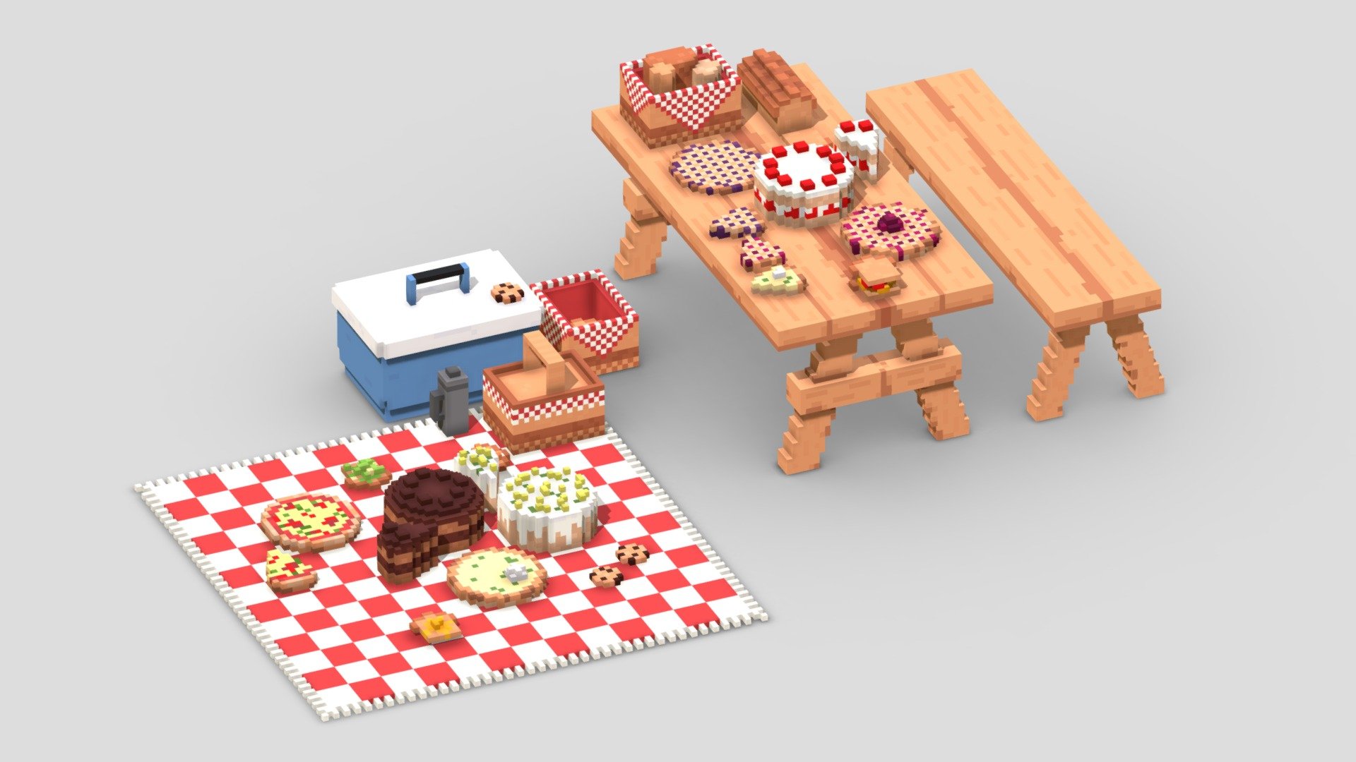Picnic Asset Pack - 3D model by beesprouts [b4e8b27] - Sketchfab