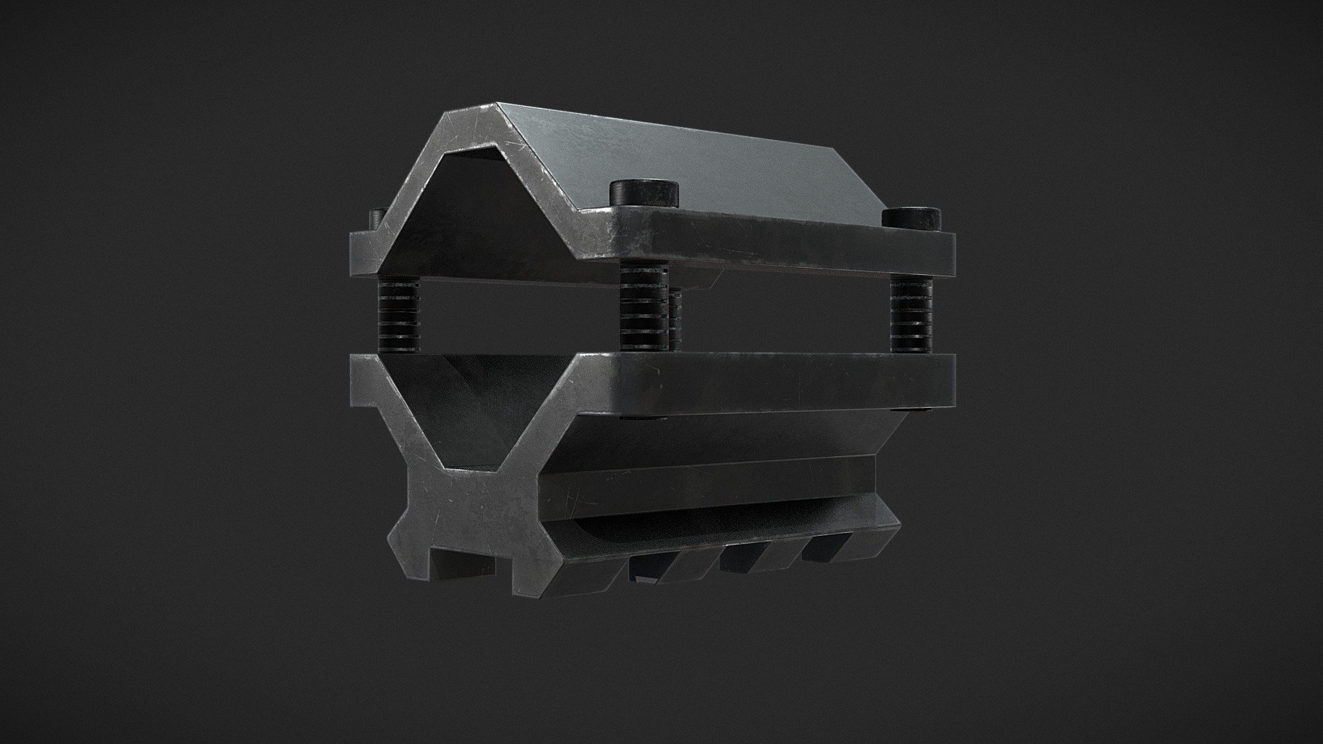 Weaver Picatinny Rail Barrel Mount - Download Free 3D model by ...
