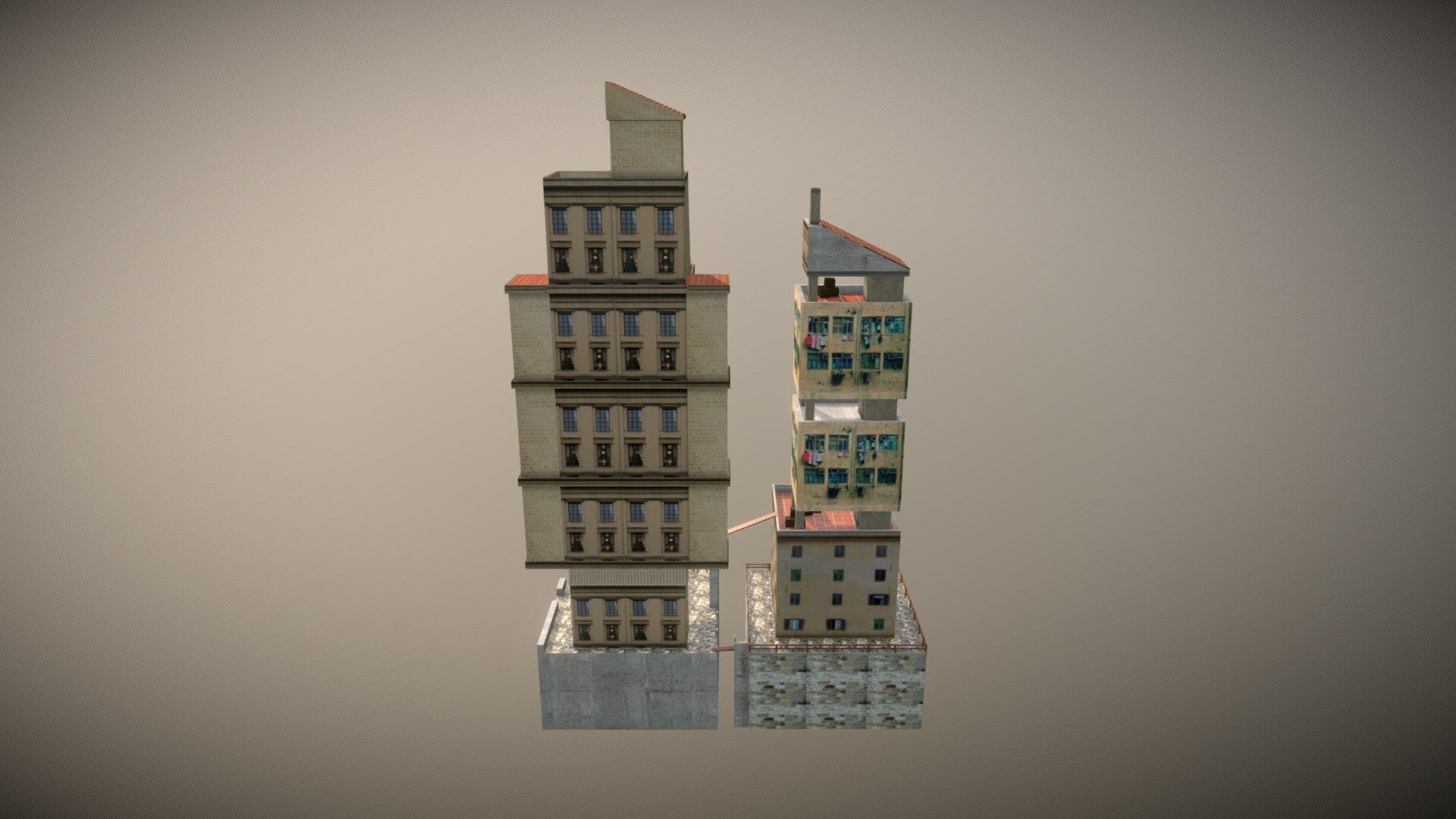 unreal building - 3D model by ribot02 [b4eead9] - Sketchfab