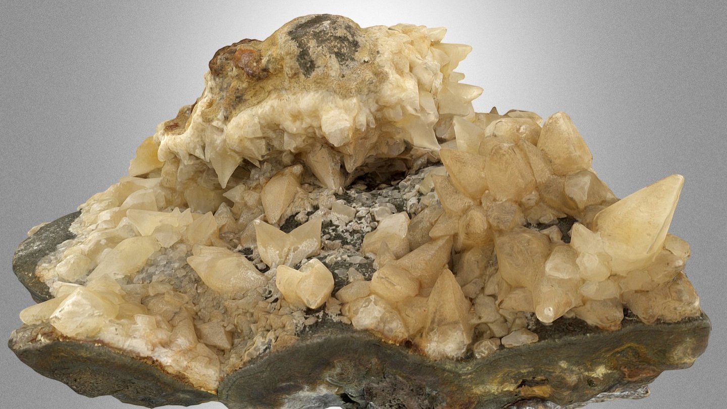 Calcite with marcasite - Download Free 3D model by Virtual Museums of ...