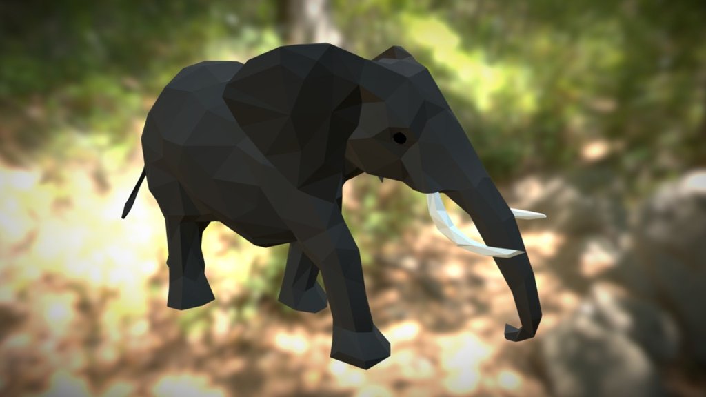 Lowpoly Elephant Walking Animation - 3D model by Pascal T. Monette ...