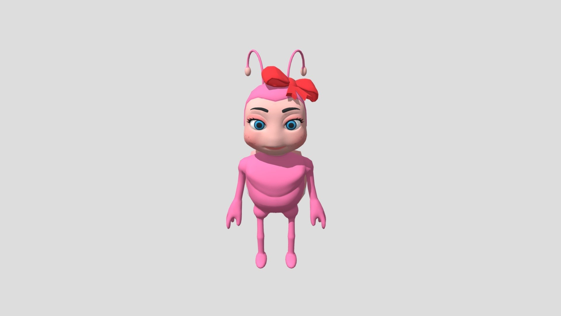 Rigged Stylized Pink Blue Purple Cartoon Ladybug - Buy Royalty Free 3D ...