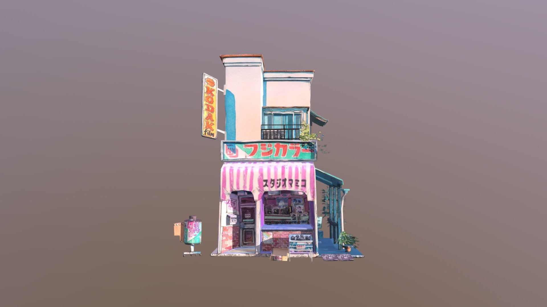 Front of a Japanese Store - 3D model by DiemNhi (@ninikoart) [b4f91fc ...
