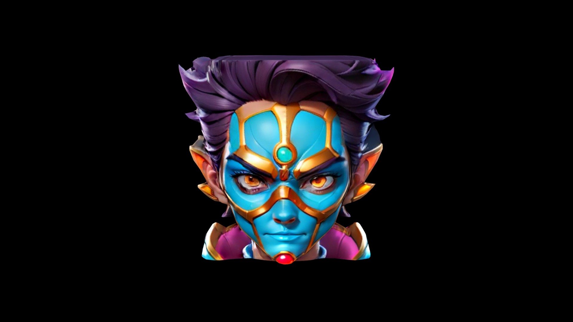 In The Center Of The Image Is A Blue Skinned Cha Download Free 3d Model By Klrxyz B4fb39e