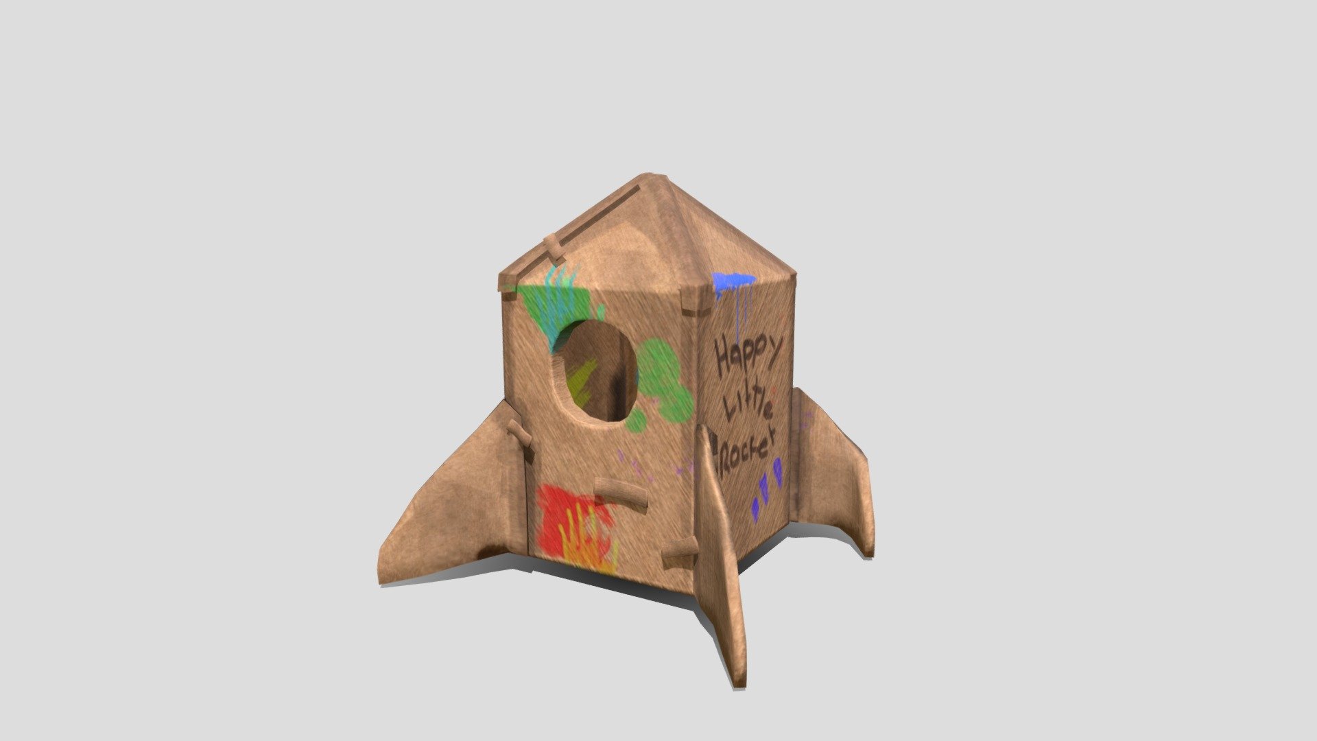 Cardboard Rocket - 3D model by Sacnicteamaro [b4ff055] - Sketchfab