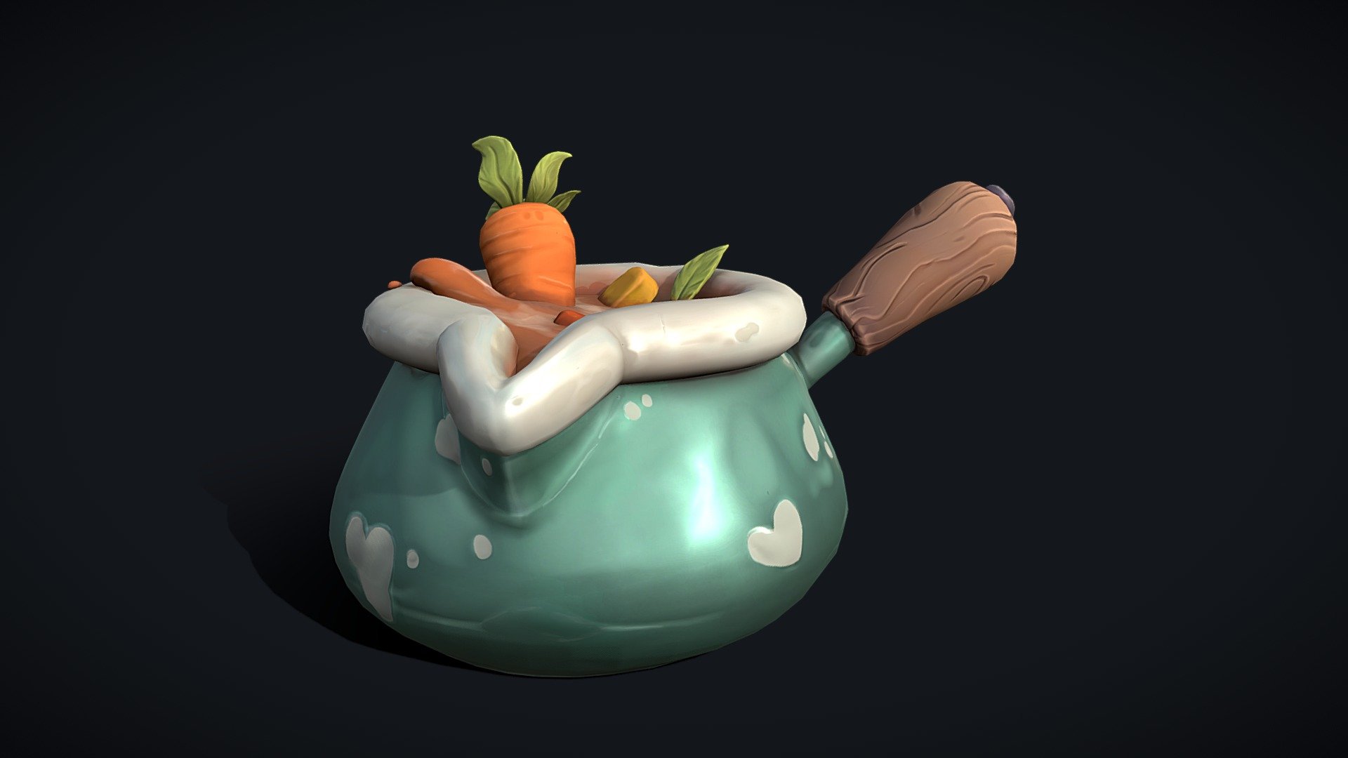 Stylised Asset - Cooking Pot - Download Free 3D model by Lucie Borgmann ...