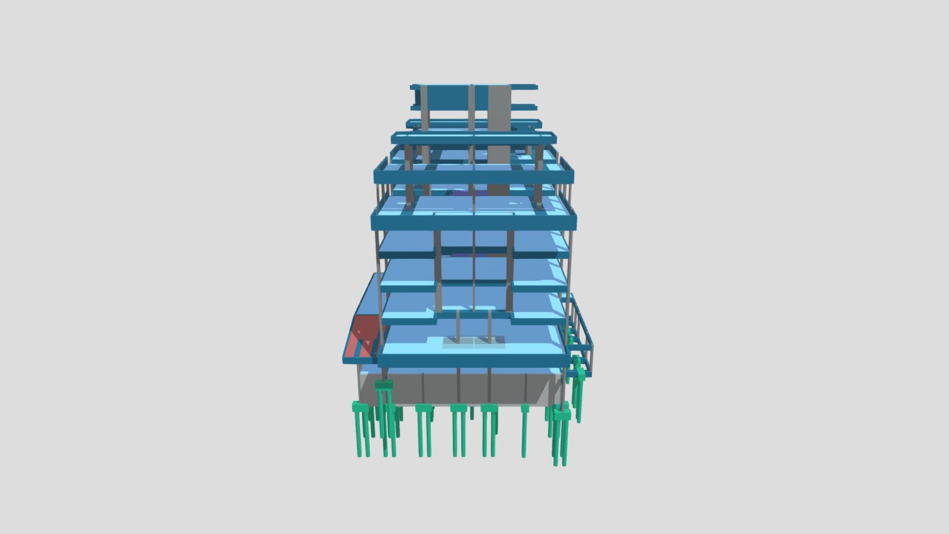 Projeto Estrutural - Ed. Allegro - 3D model by CLD Engenharia ...