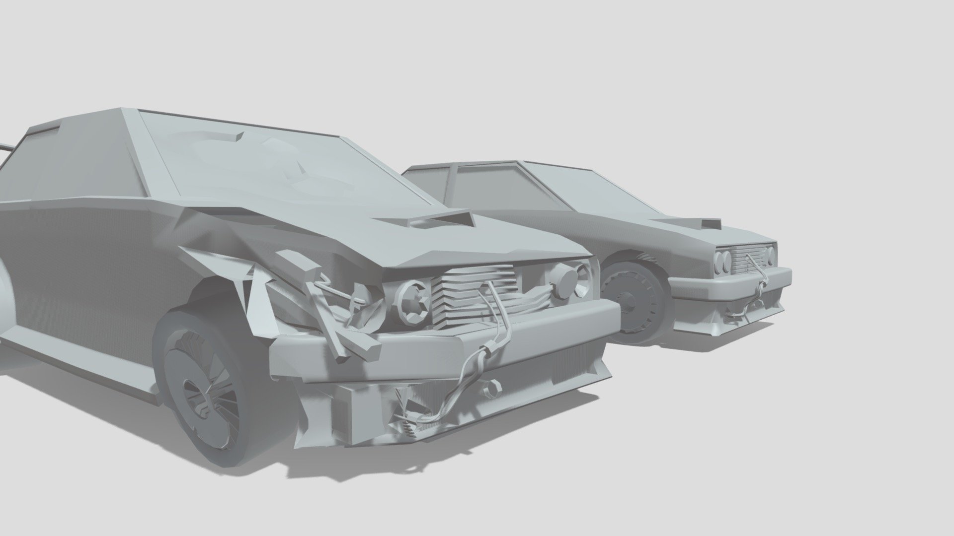 broken car - Download Free 3D model by ilyaguam [b5122d1] - Sketchfab