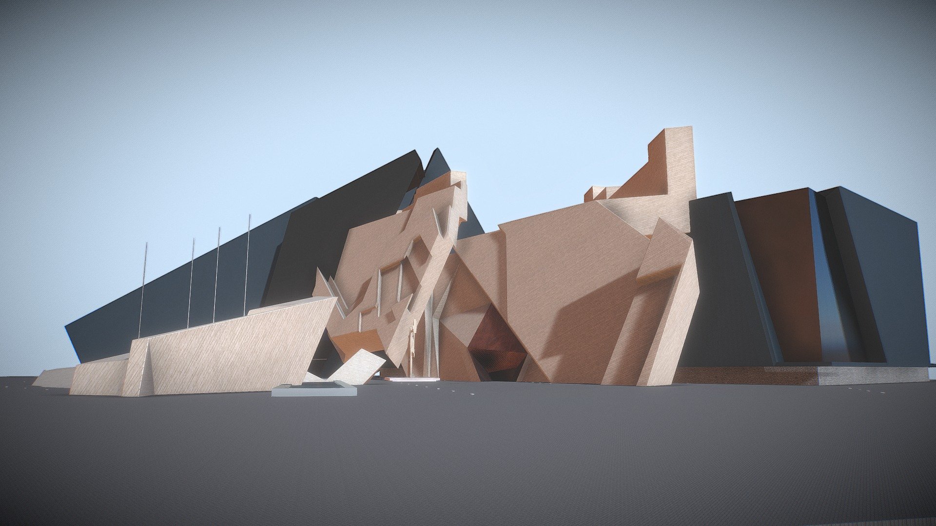 Modern Building Design - 3D model by TRYFIELD [b51a494] - Sketchfab