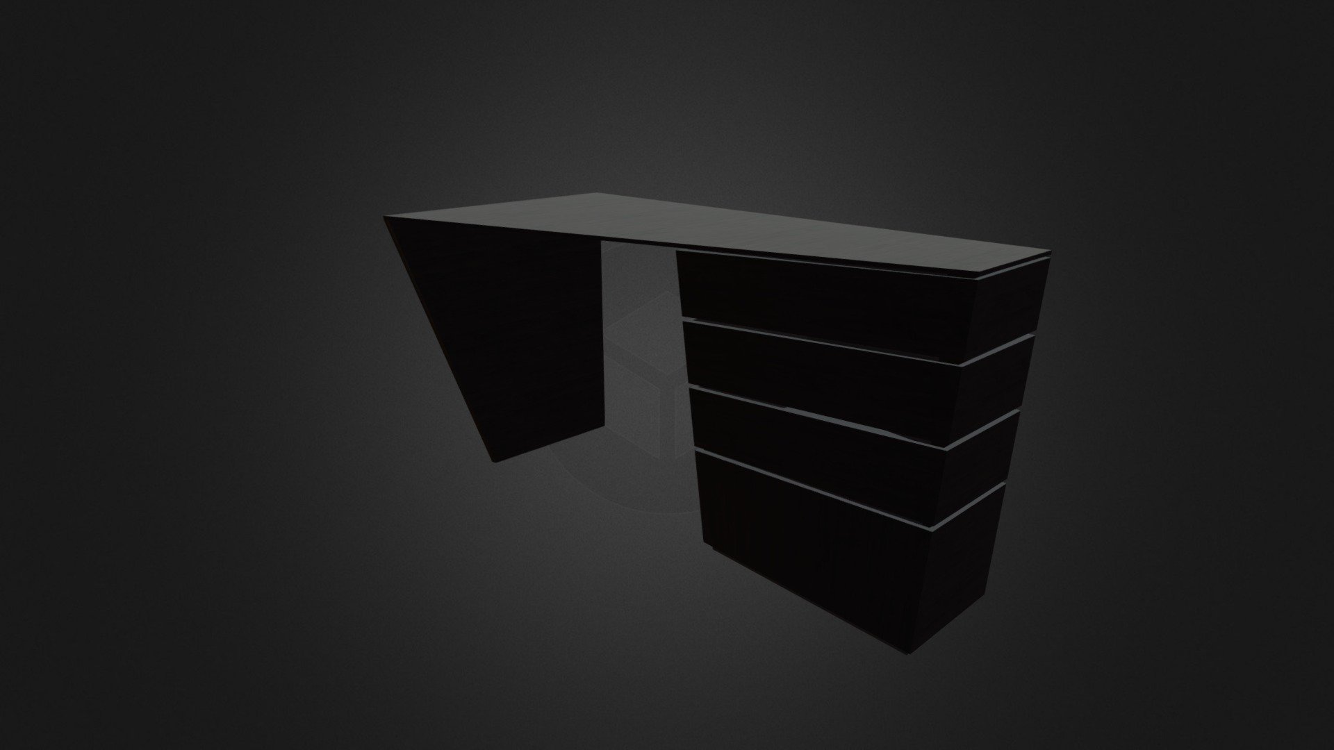 Modern Dark Desk - Buy Royalty Free 3D model by cgaxis [b51d89f ...