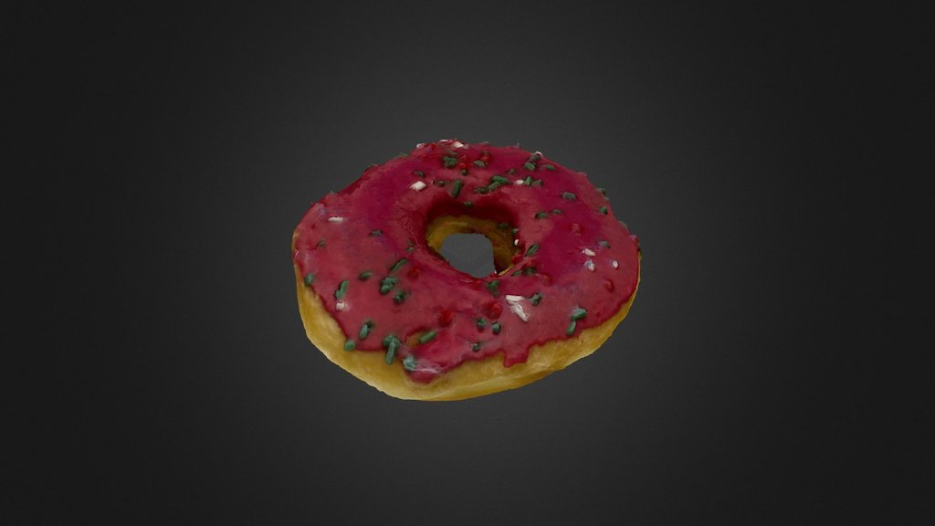 Donut Red - 3D model by canersoyer [b51db86] - Sketchfab