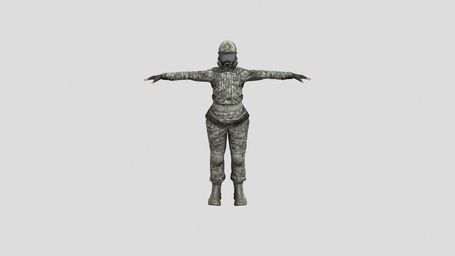 Female Soldier - Download Free 3D model by benhimarthi18 [b521a09 ...