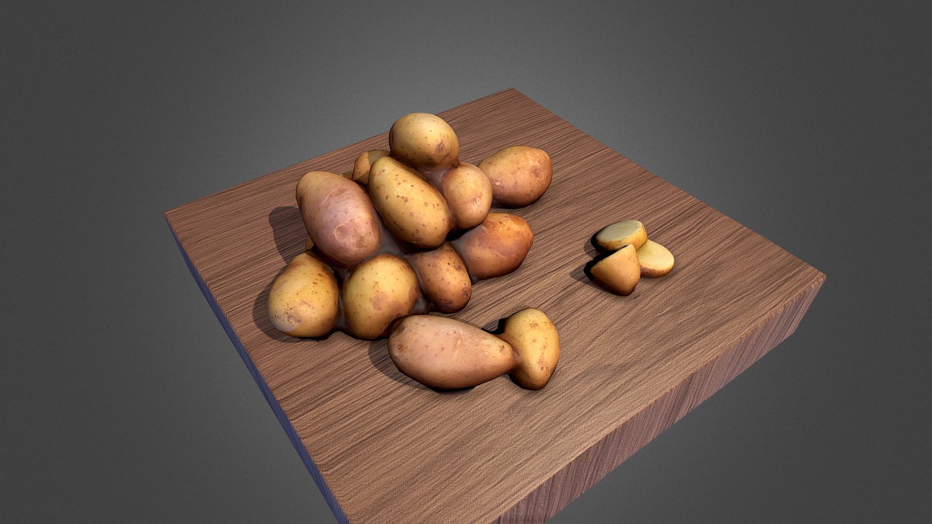 vegetables potatoes- HIGH POLYGONS HD papas - Buy Royalty Free 3D model ...