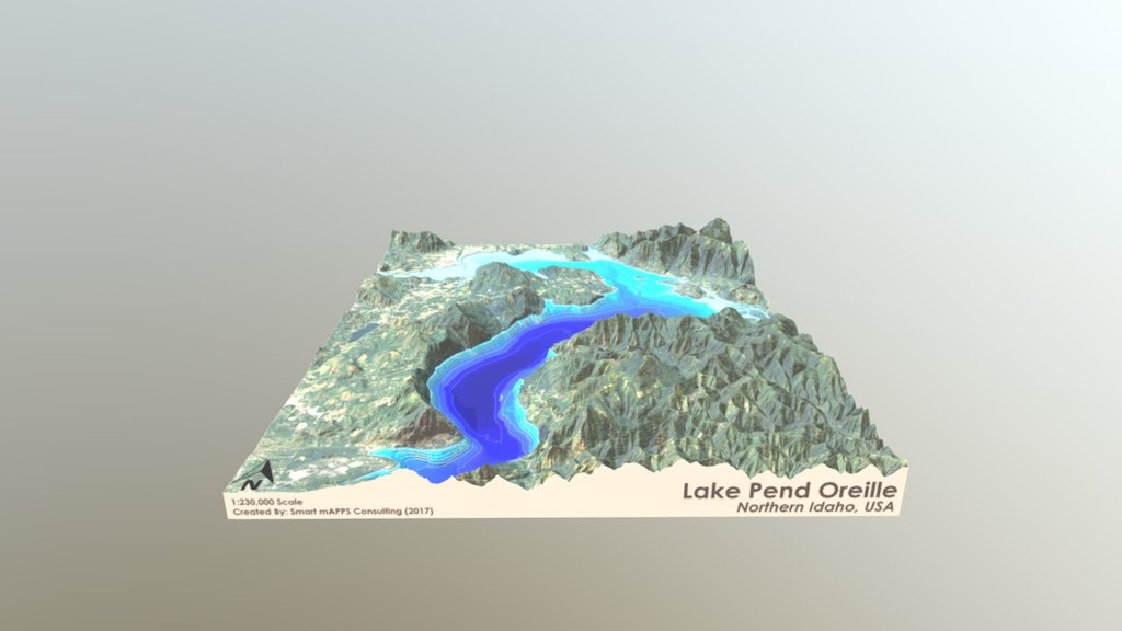 Lake Pend Oreille, Idaho - 3D model by smartmAPPS [b528d9f] - Sketchfab