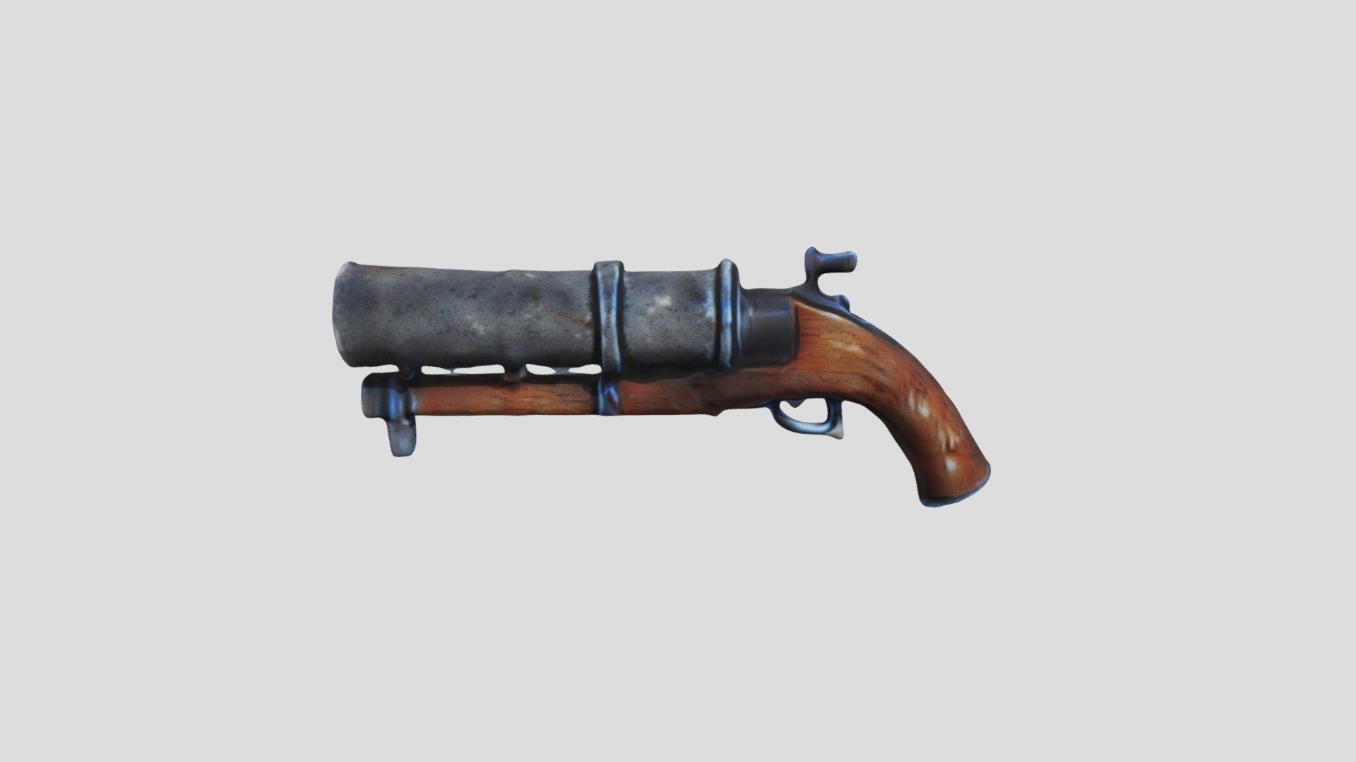Homemade pipe gun - Download Free 3D model by mirleon [b529ded] - Sketchfab