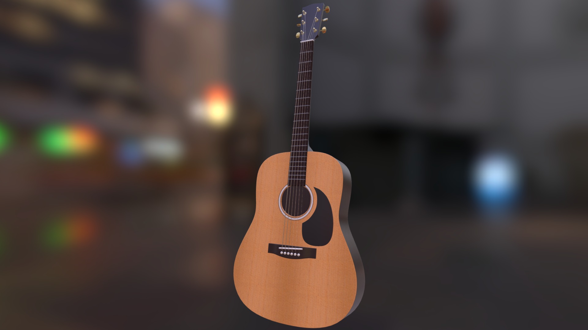 Acoustic Guitar - Download Free 3D model by afurokn [b52fcec] - Sketchfab