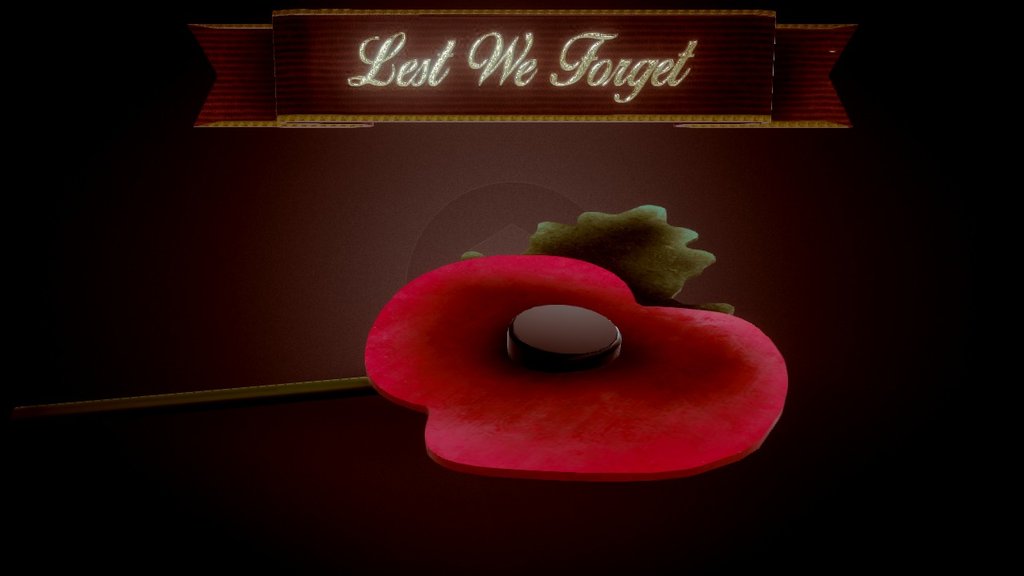 Rememberance Day - Poppy - 3D model by dan22 [b530296] - Sketchfab