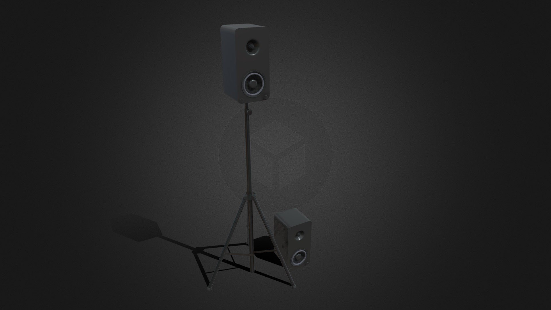 Speaker sound system stand tripod Speaker 3d - Buy Royalty Free 3D ...