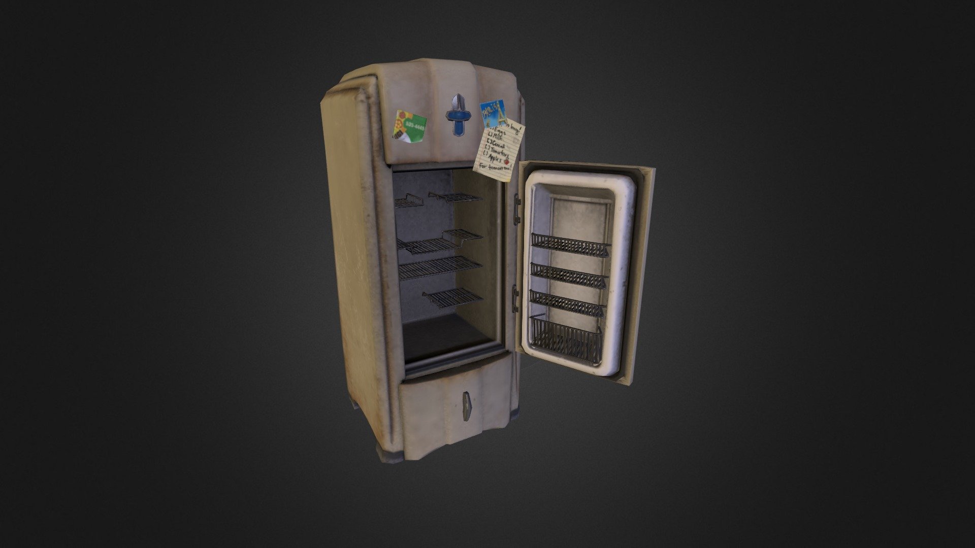 05 Fridge - 3D model by pinkbubblegum [b531a56] - Sketchfab