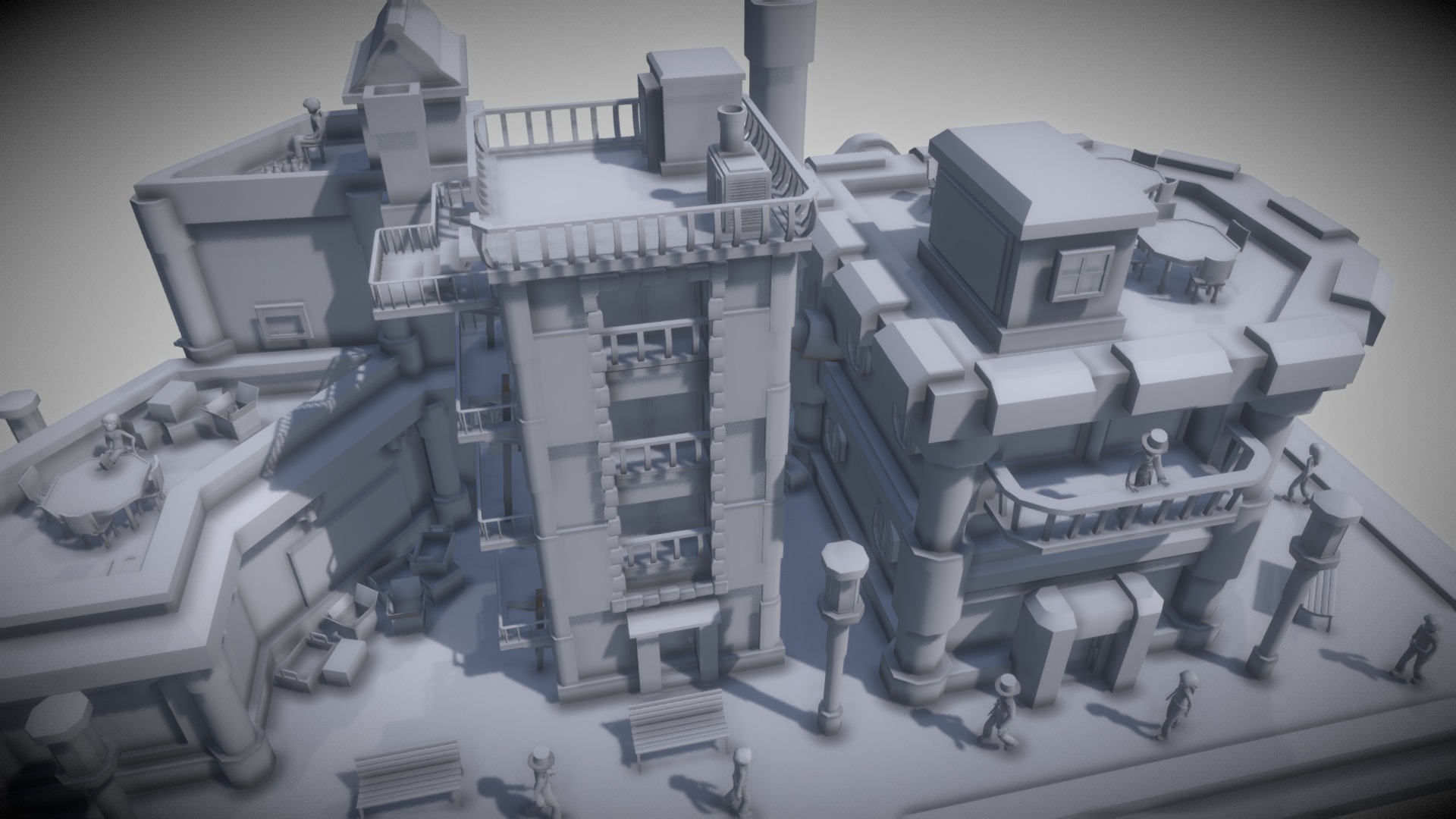 WIP2_Steampunk Cityscape - Buy Royalty Free 3D model by FDU_oficial ...