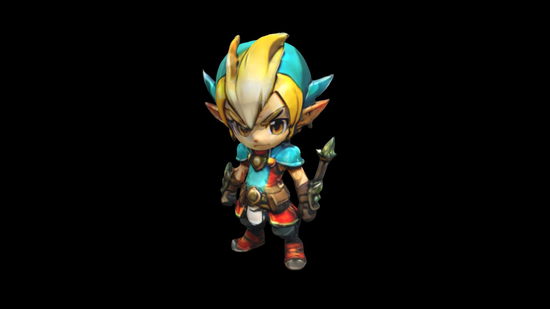 A young animated warrior, the Hero of Link from - Download Free 3D ...