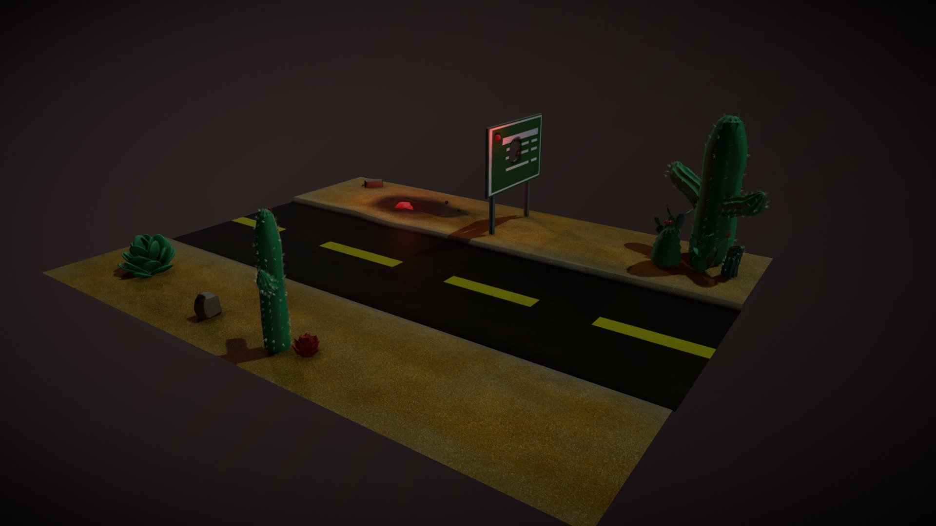 Desert Scene - 3D model by Andrew Sanchez (@Chives) [b53c7ec] - Sketchfab