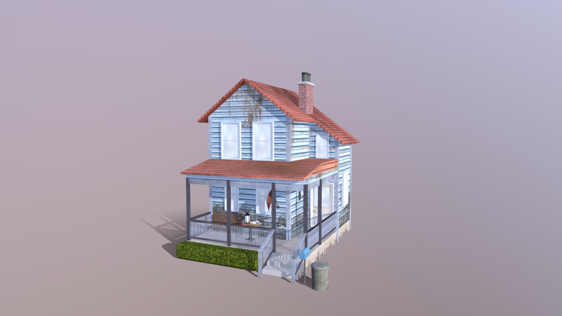 House With Porch - 3D model by lukasschoeller [b53eedc] - Sketchfab