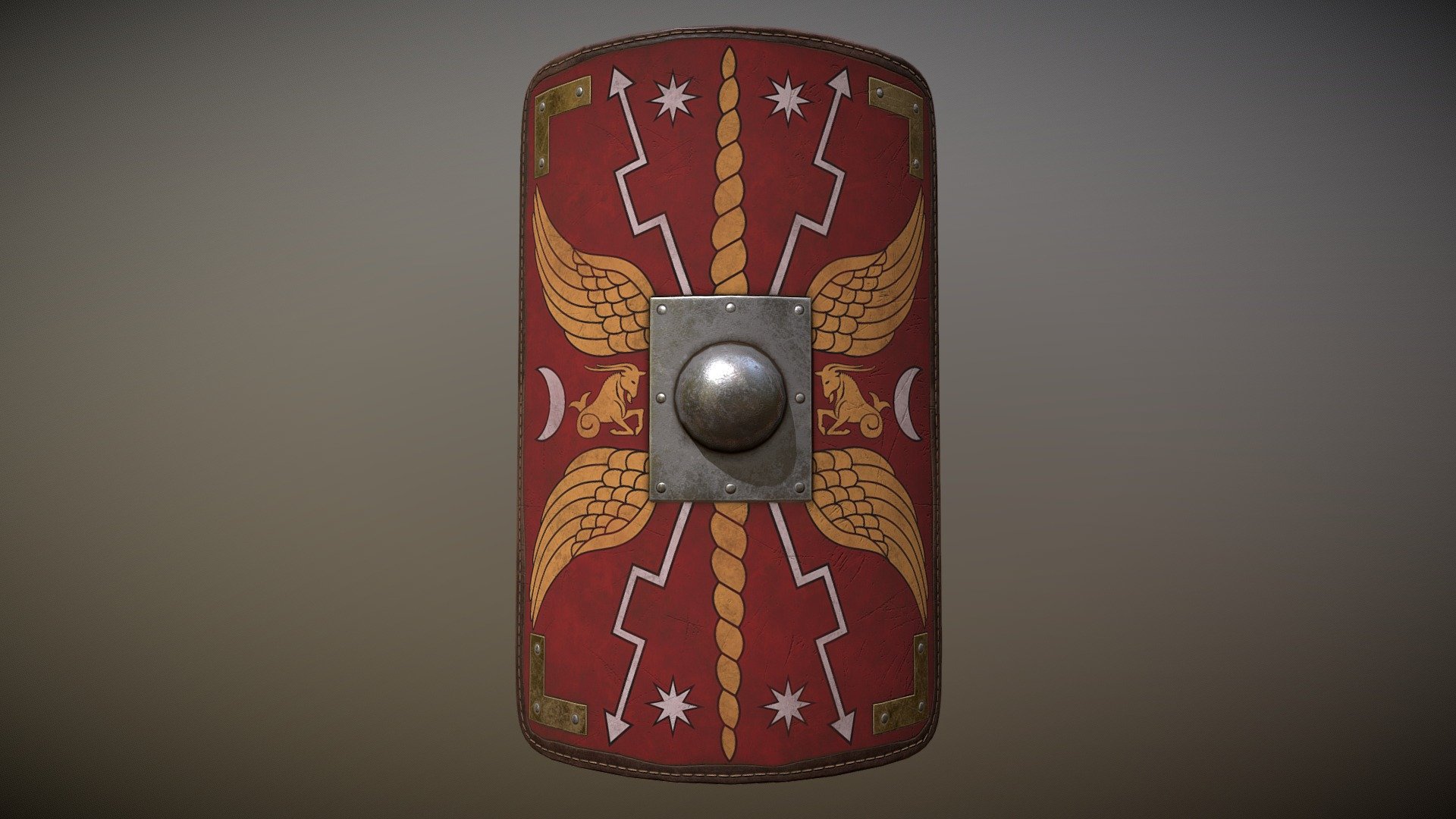 Roman Rectangular Scutum (Generic Centurion) - 3D model by Garrettich ...