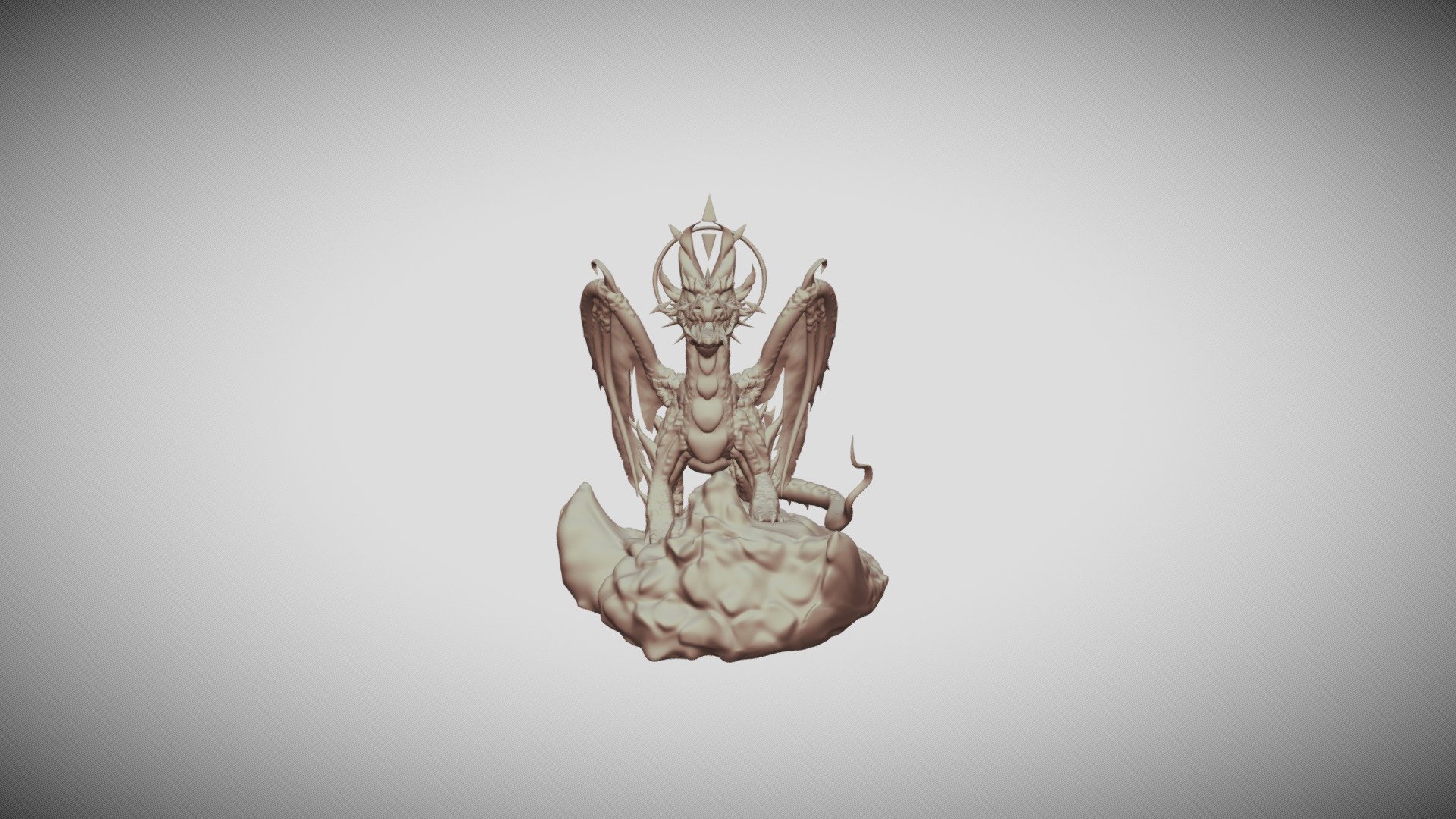 Dragon Villain Statue - 3D model by Rach0__o [b540a86] - Sketchfab