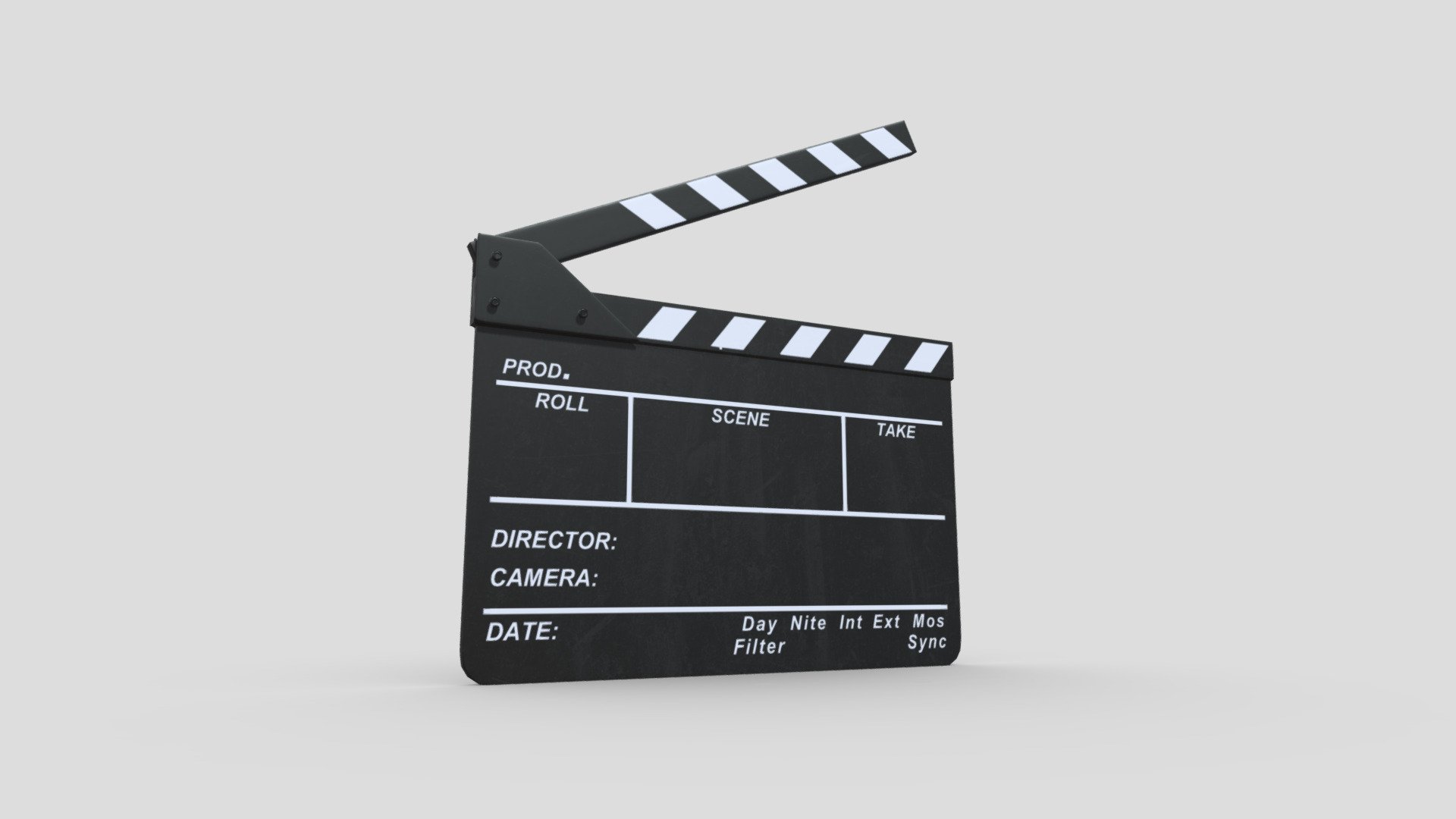 CC0 - Clapperboard - Download Free 3D model by plaggy [b541acf] - Sketchfab