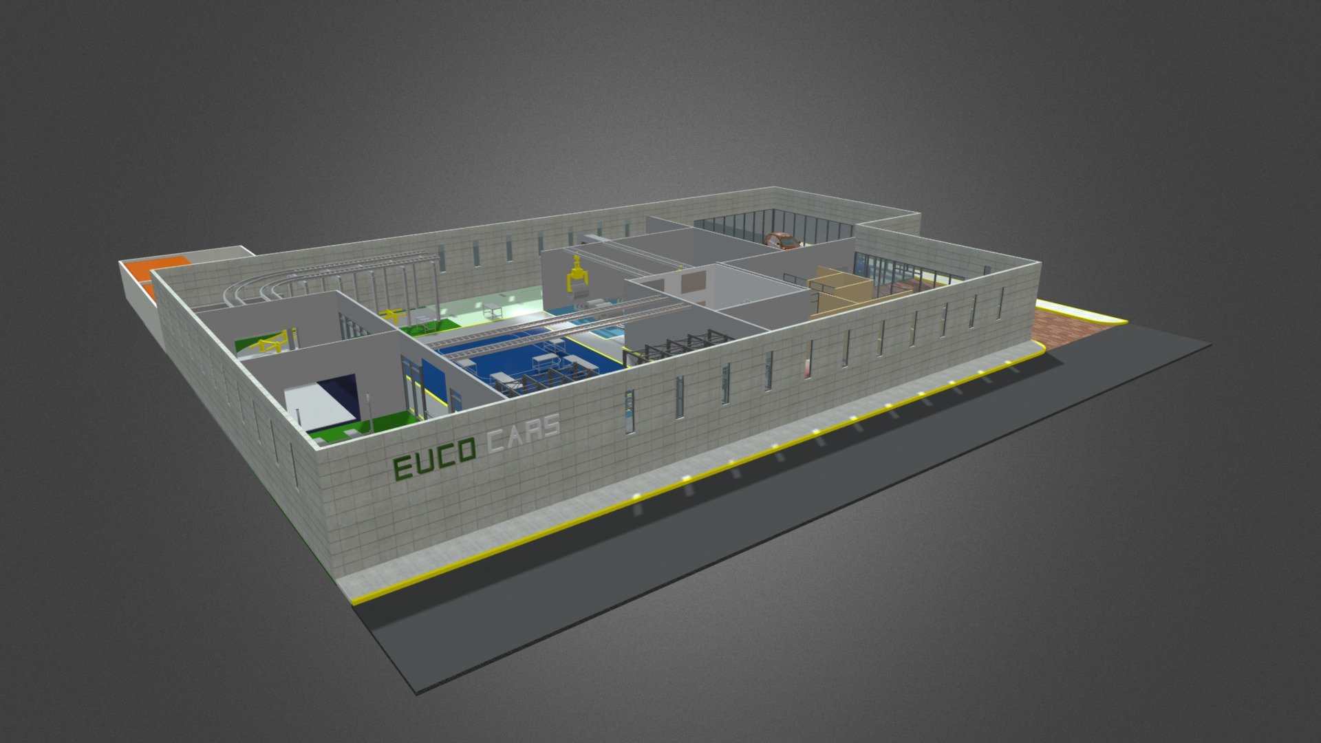 Edificio tipo Industria Automotriz - 3D model by Eucomex (@adav.euco ...