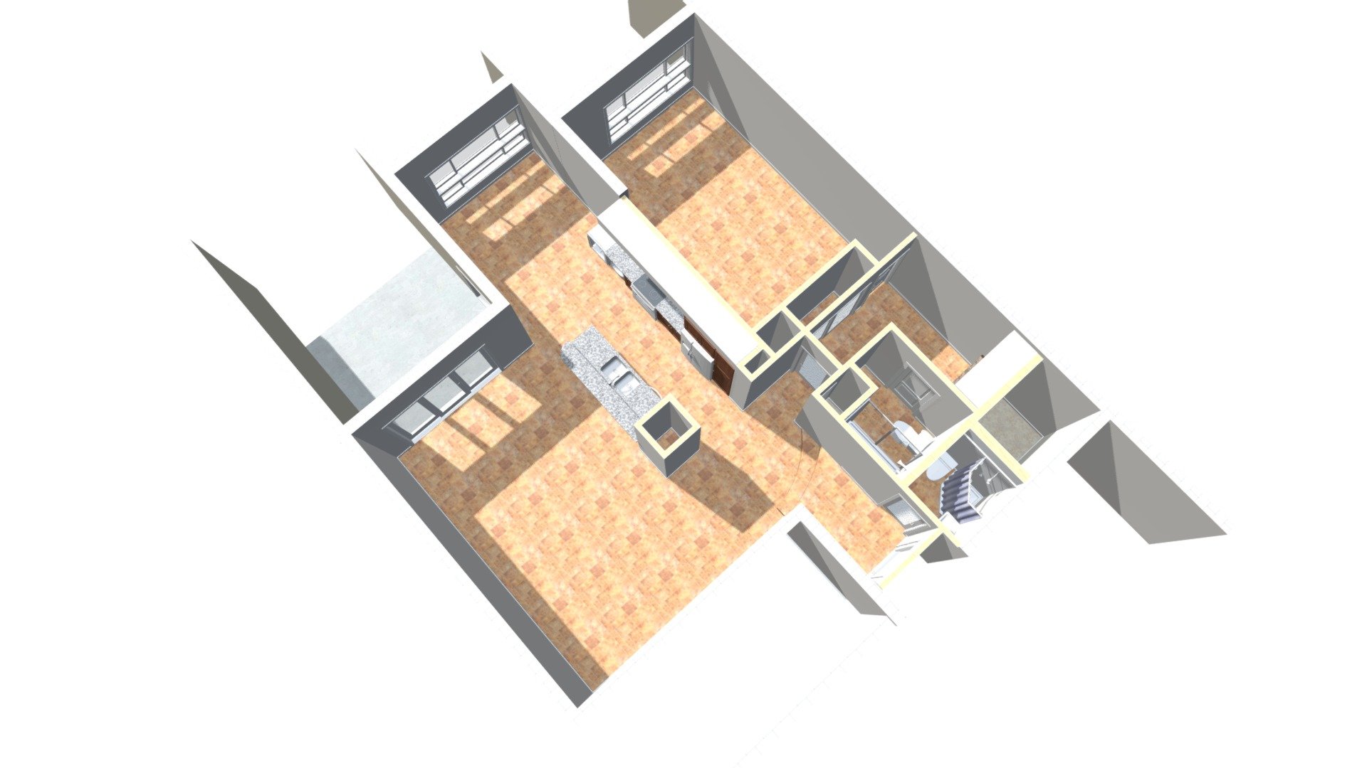 E-1 Boyd Unit 1-104 TI - FLOOR PLAN 1 - 3D model by Pro Draft, Inc ...