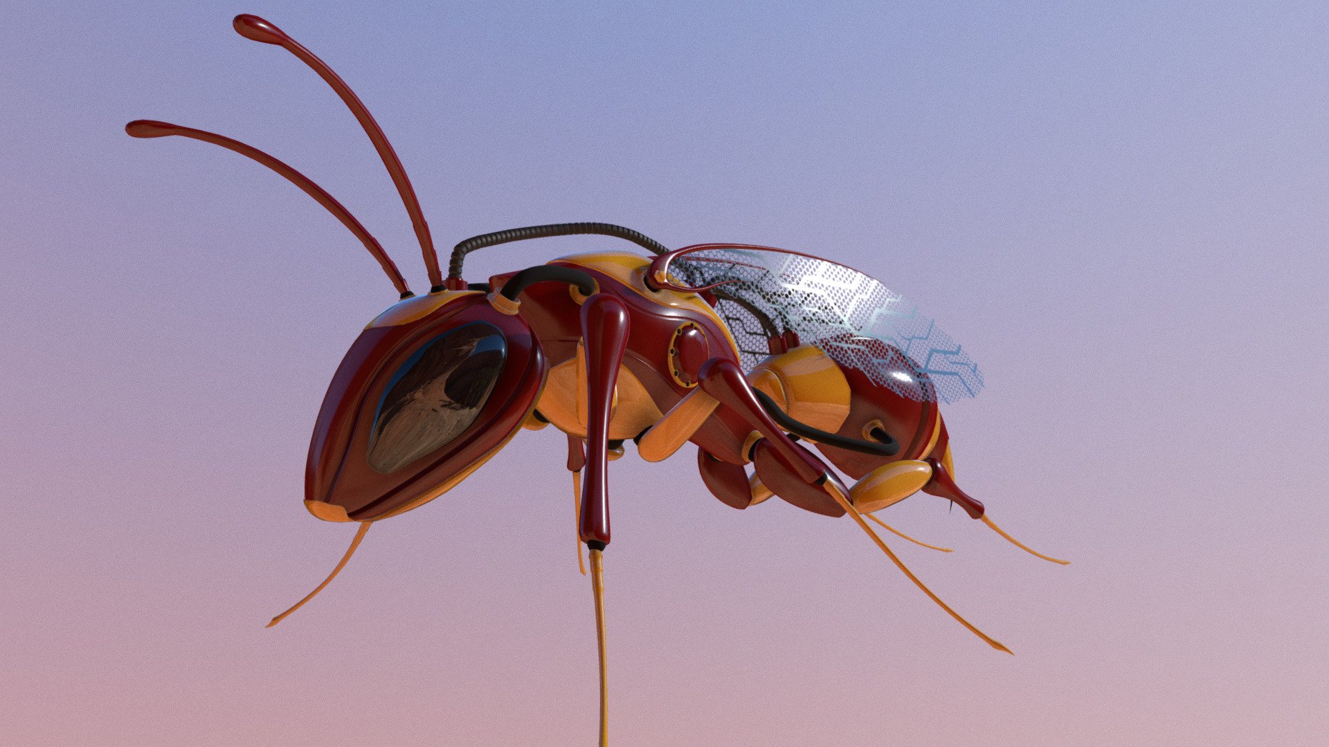 Robotic Wasp v2 - 3D model by Lee Dabrowski (@trickster42) [b5465d1 ...
