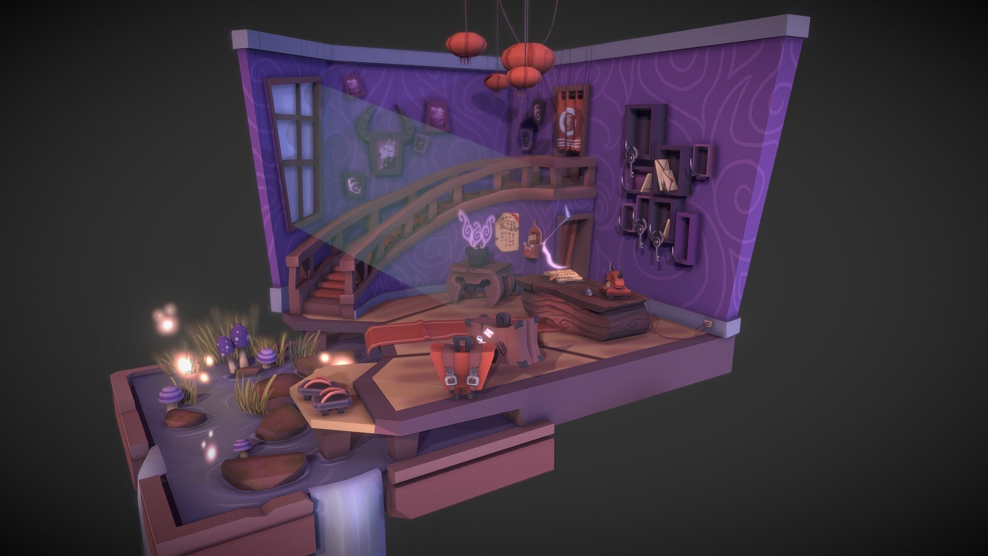 Yokai Hotel Lobby - Buy Royalty Free 3D model by AngLoop (@Tinnuu ...