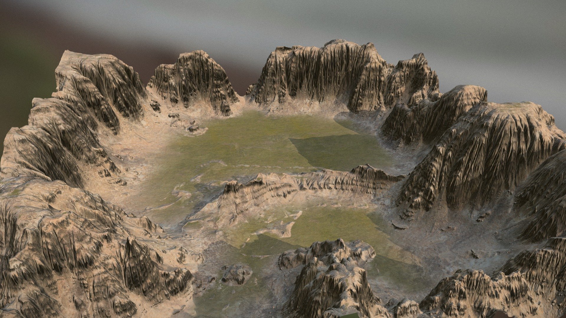 Valley Mountain Landscape - Buy Royalty Free 3D model by Nicholas-3D ...