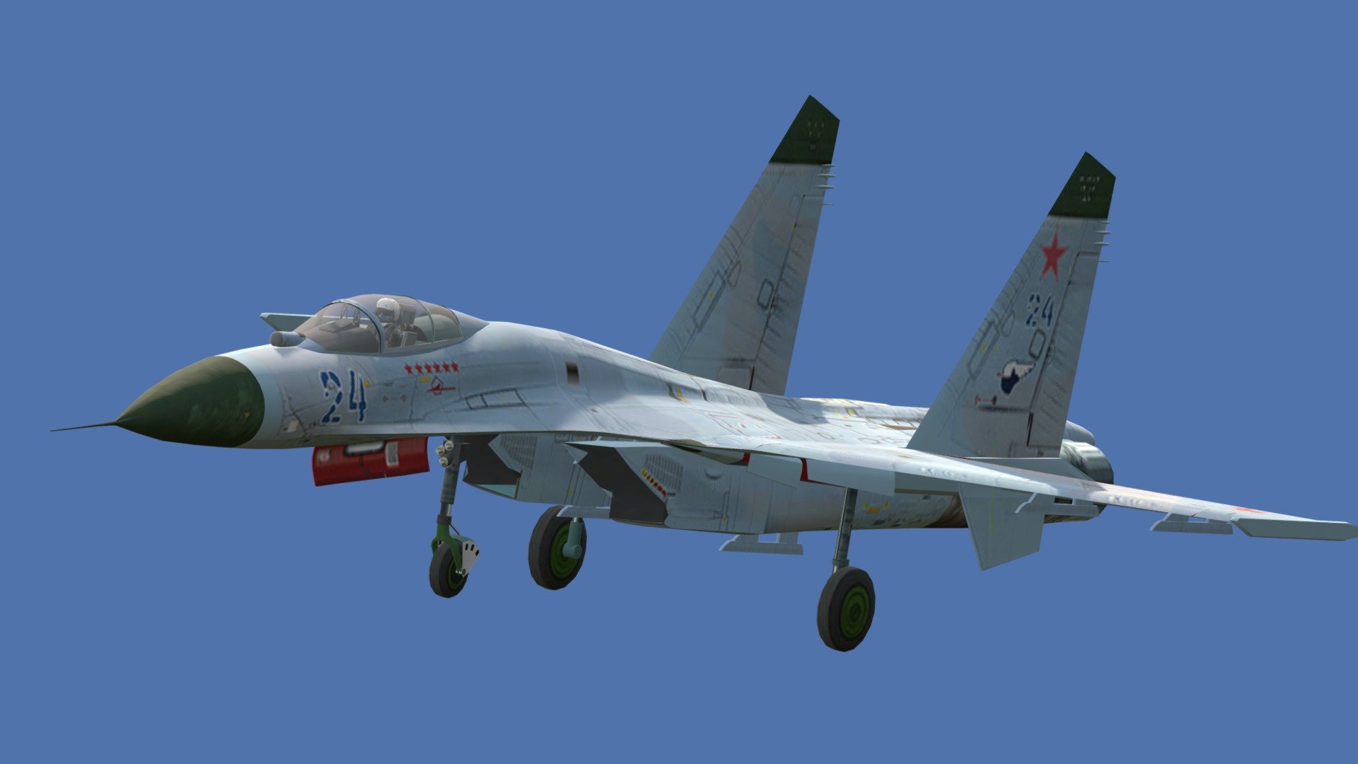 Sukhoi Su-27 - Download Free 3D model by Rhine_Lab_Muelsyse [b558056 ...