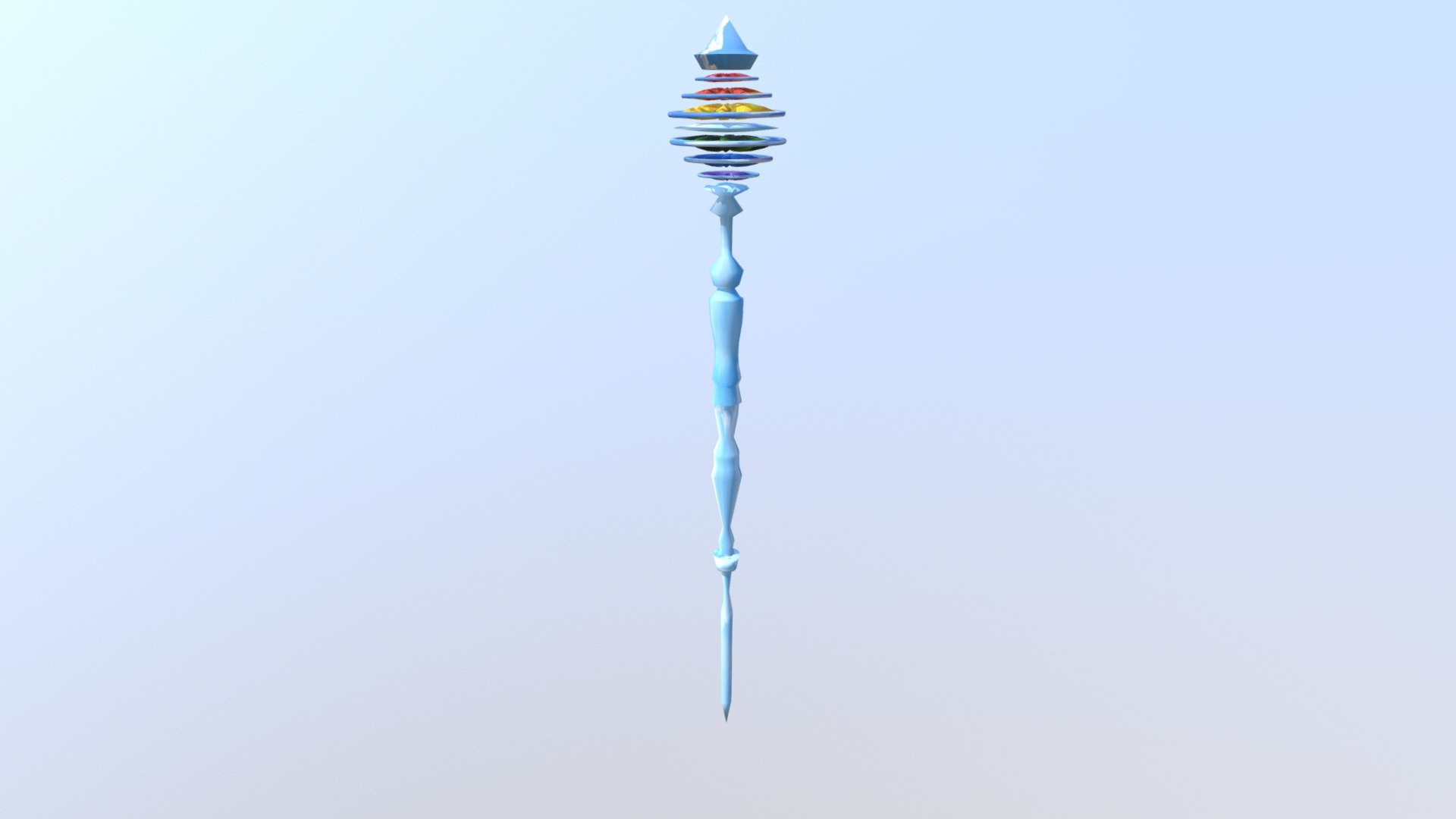 Rainbow Staff - 3D model by SoulRuler [b564961] - Sketchfab